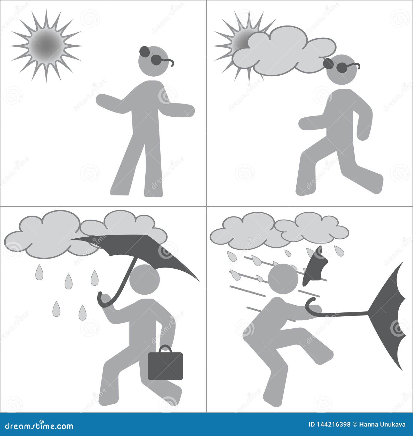 People Icons. Weather Conditions Stock Vector - Illustration of ...