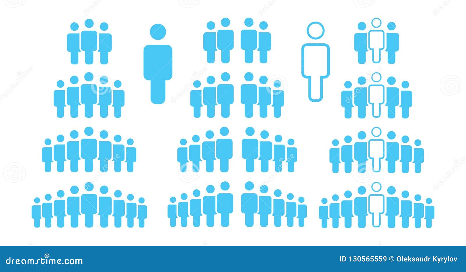 People Icons Work Group Team, Persons Crowd Symbol Simple Set for Using ...