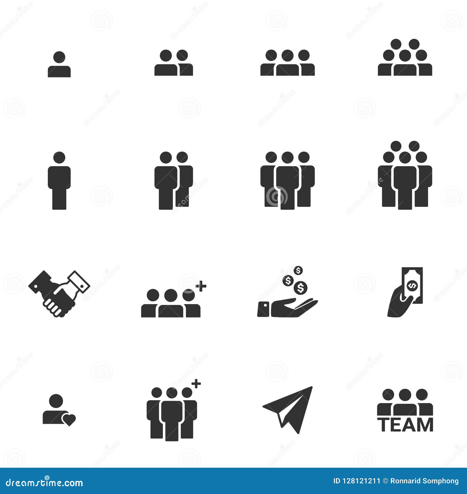 People Icons Work Group Team Vector Stock Vector - Illustration of ...