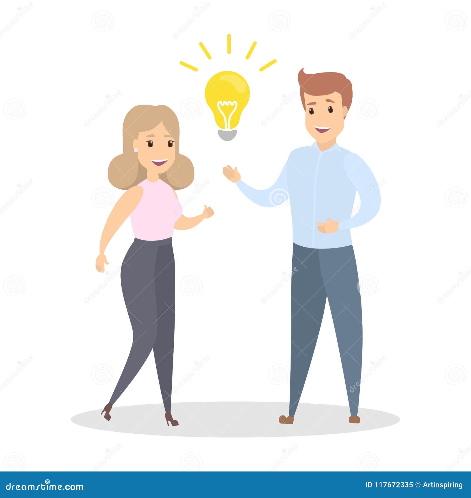 People with idea. stock vector. Illustration of layout - 117672335