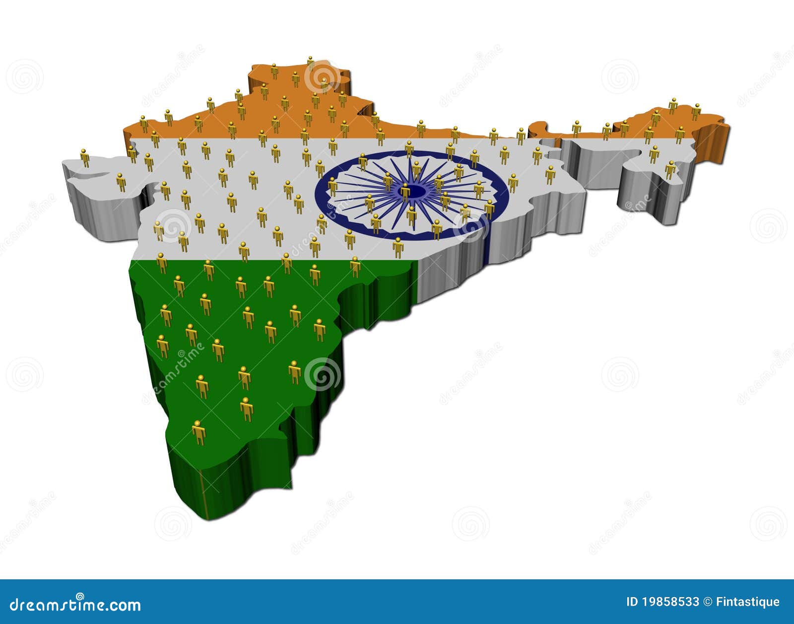 People on India map flag stock illustration. Illustration of crowd ...