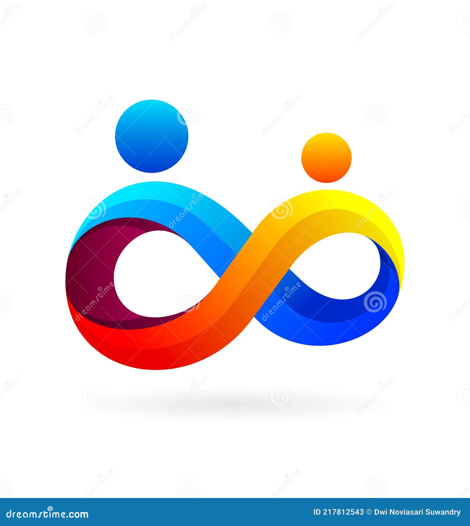 Infinity Logo Forming People Symbol Stock Vector - Illustration of ...