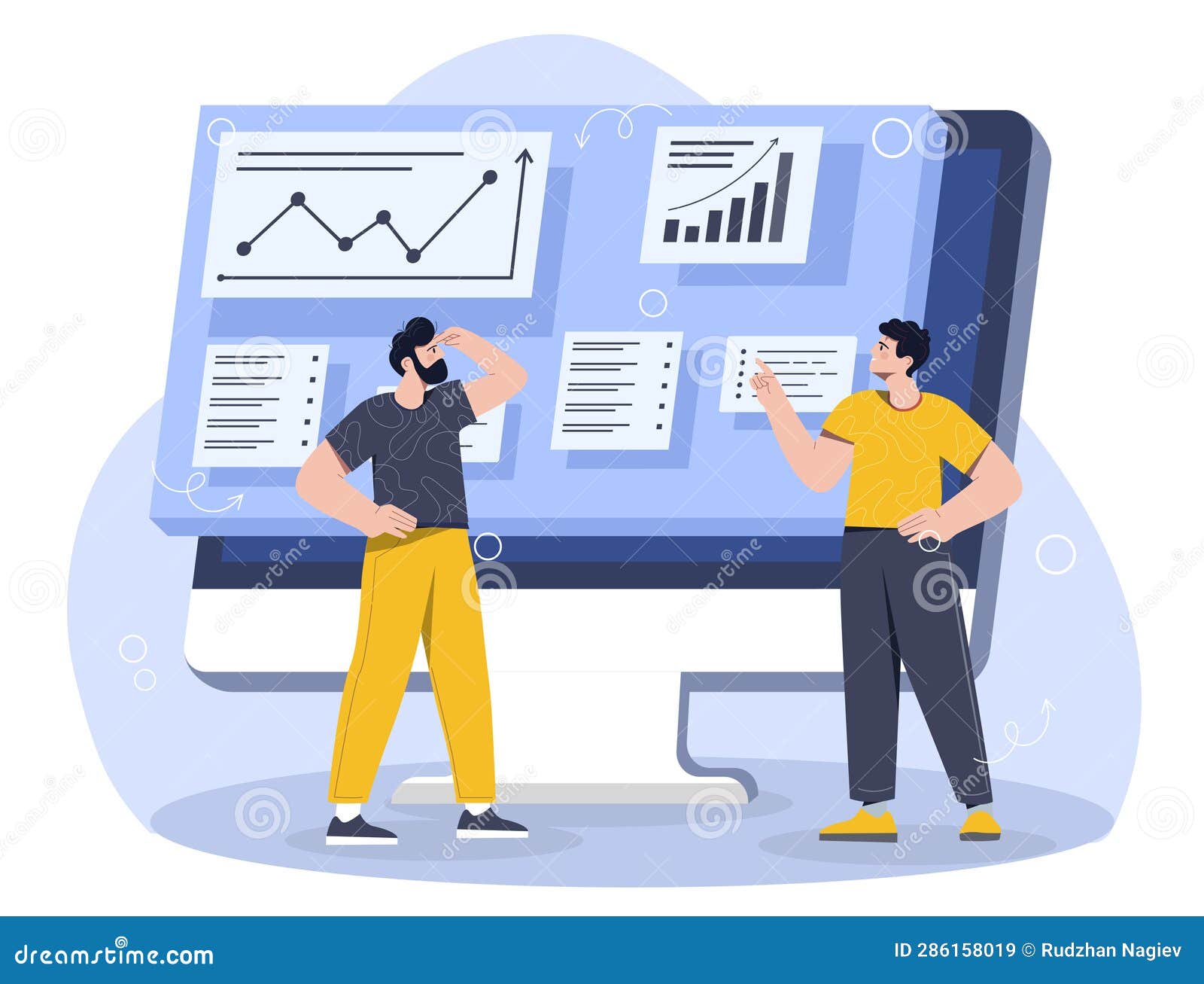 People with Infographic Vector Concept Stock Illustration ...