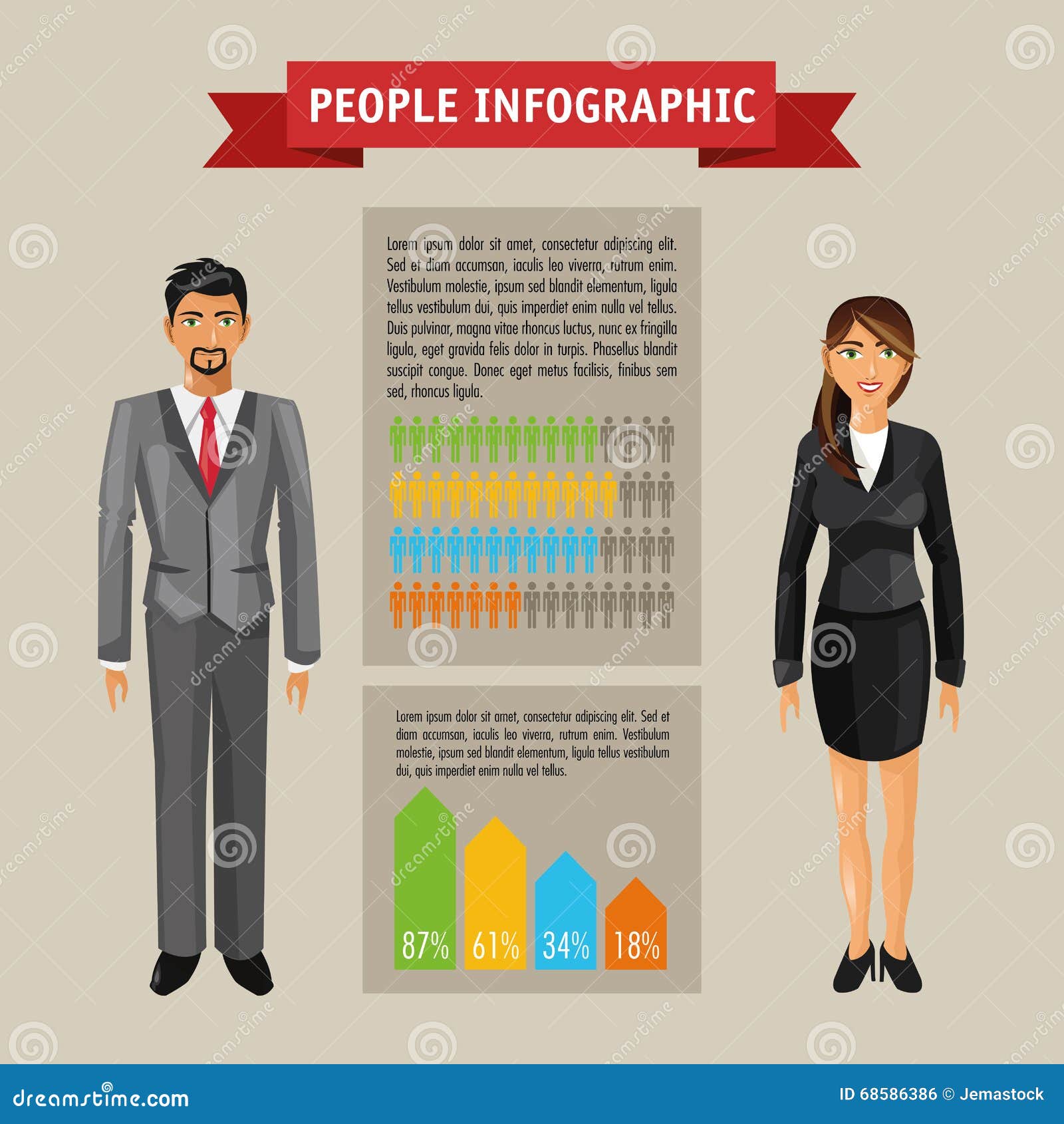 People infographic design stock vector. Illustration of rate - 68586386
