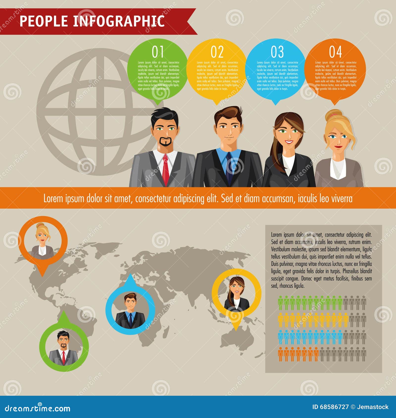 People infographic design stock vector. Illustration of infomation ...