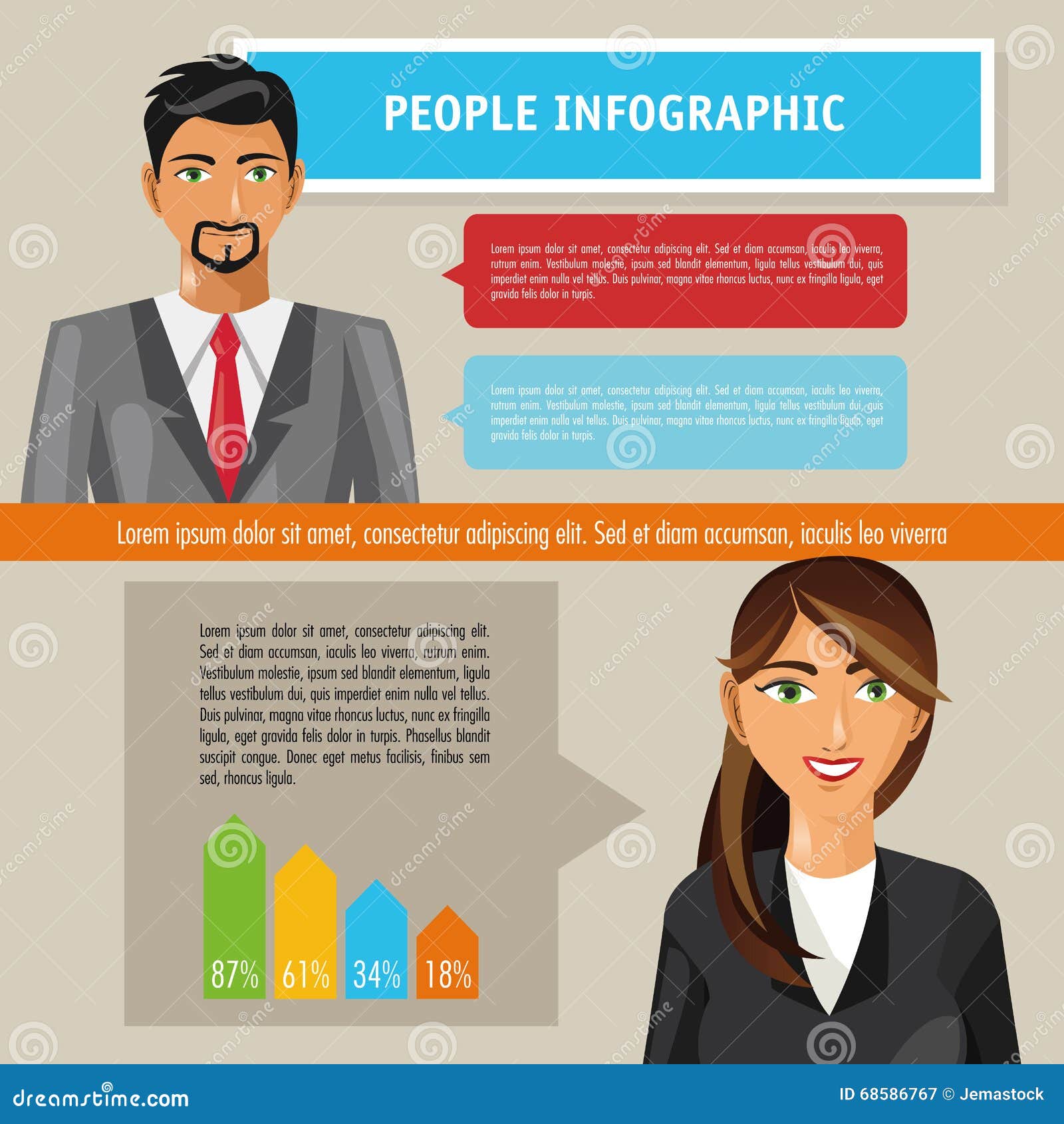 People infographic design stock vector. Illustration of analytics ...