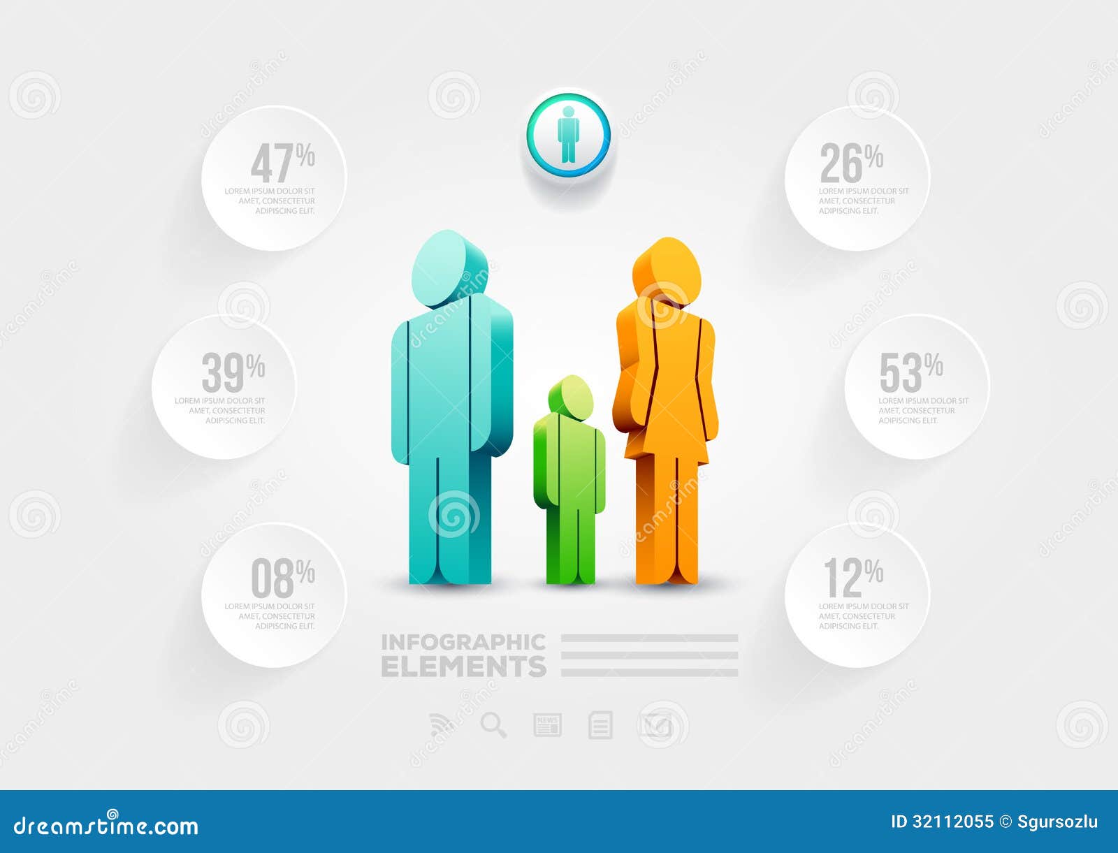 People Infographic Design Template Stock Vector - Illustration of shape ...