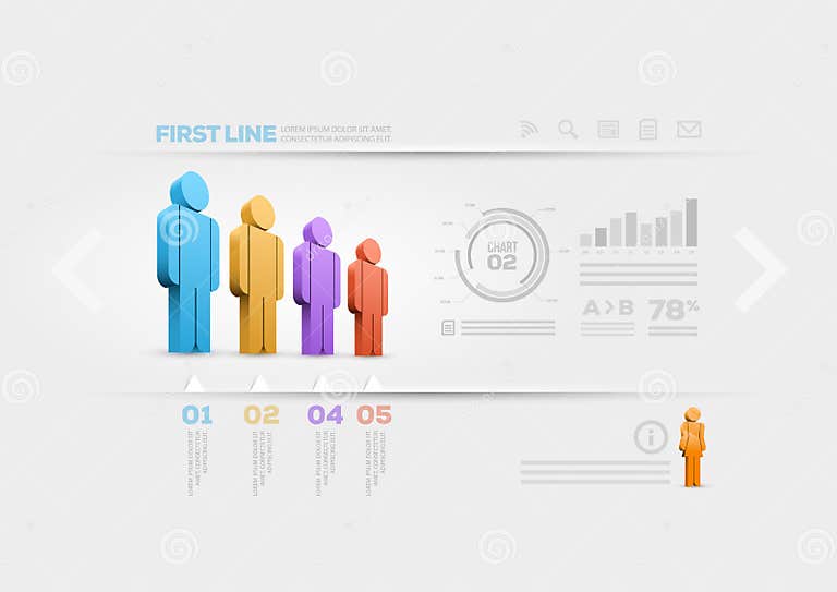 People Infographic Design Template Stock Vector - Illustration of chart ...