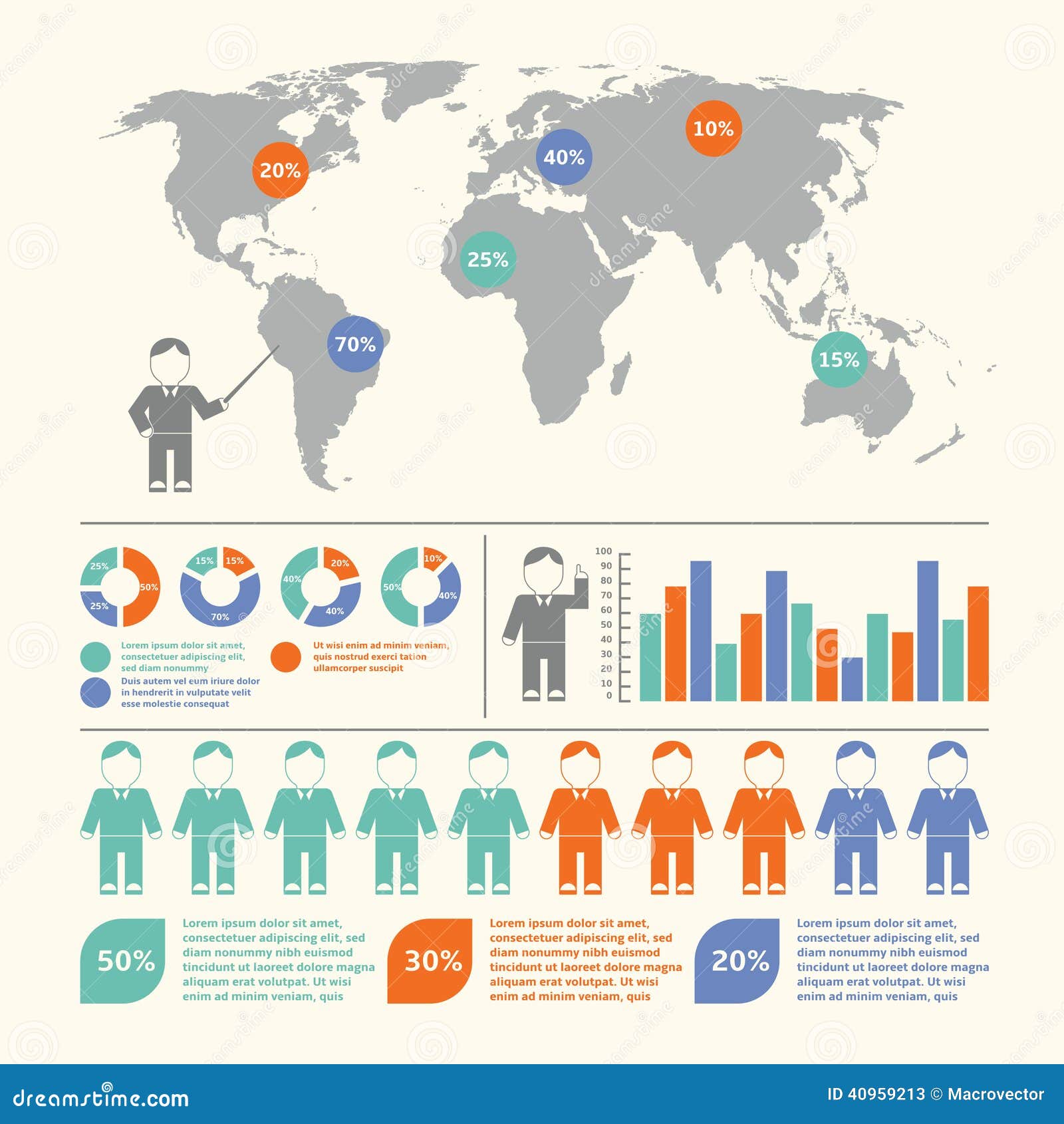 People infographic set stock vector. Illustration of design - 40959213