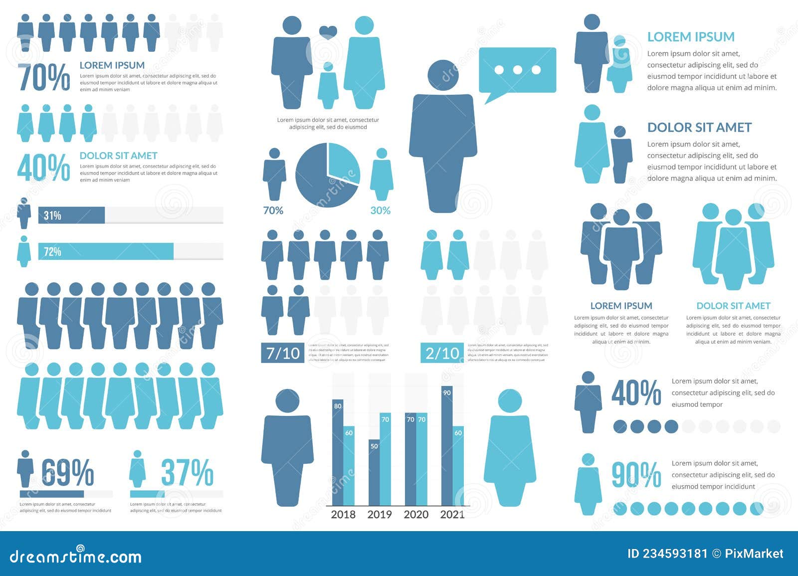 People Infographics stock vector. Illustration of statistics - 234593181