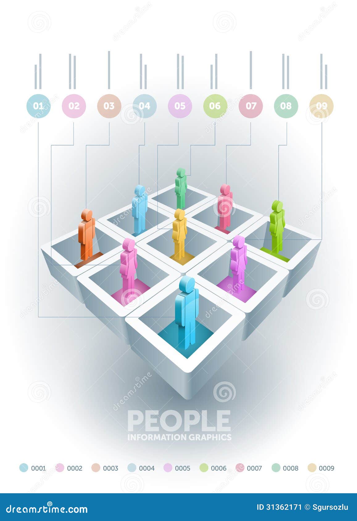 People information cubes stock vector. Illustration of infographics ...