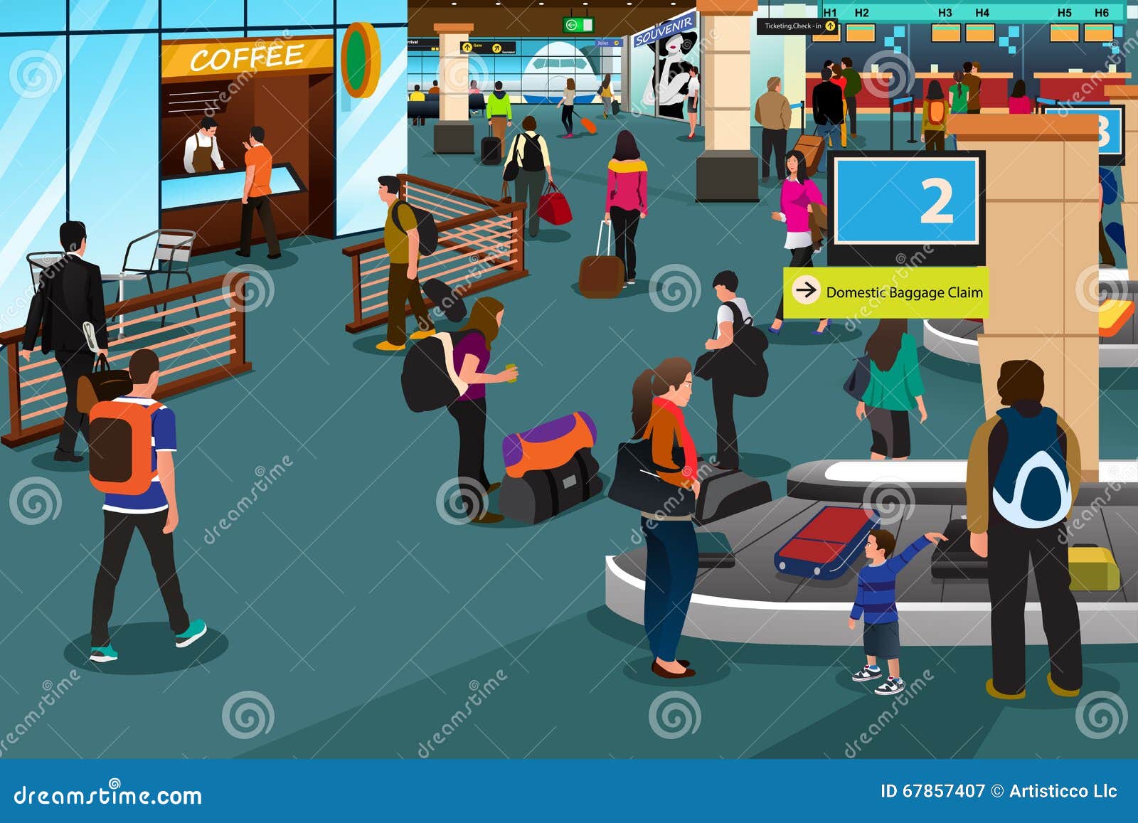 Airport Scene Stock Illustrations – 2,176 Airport Scene Stock ...
