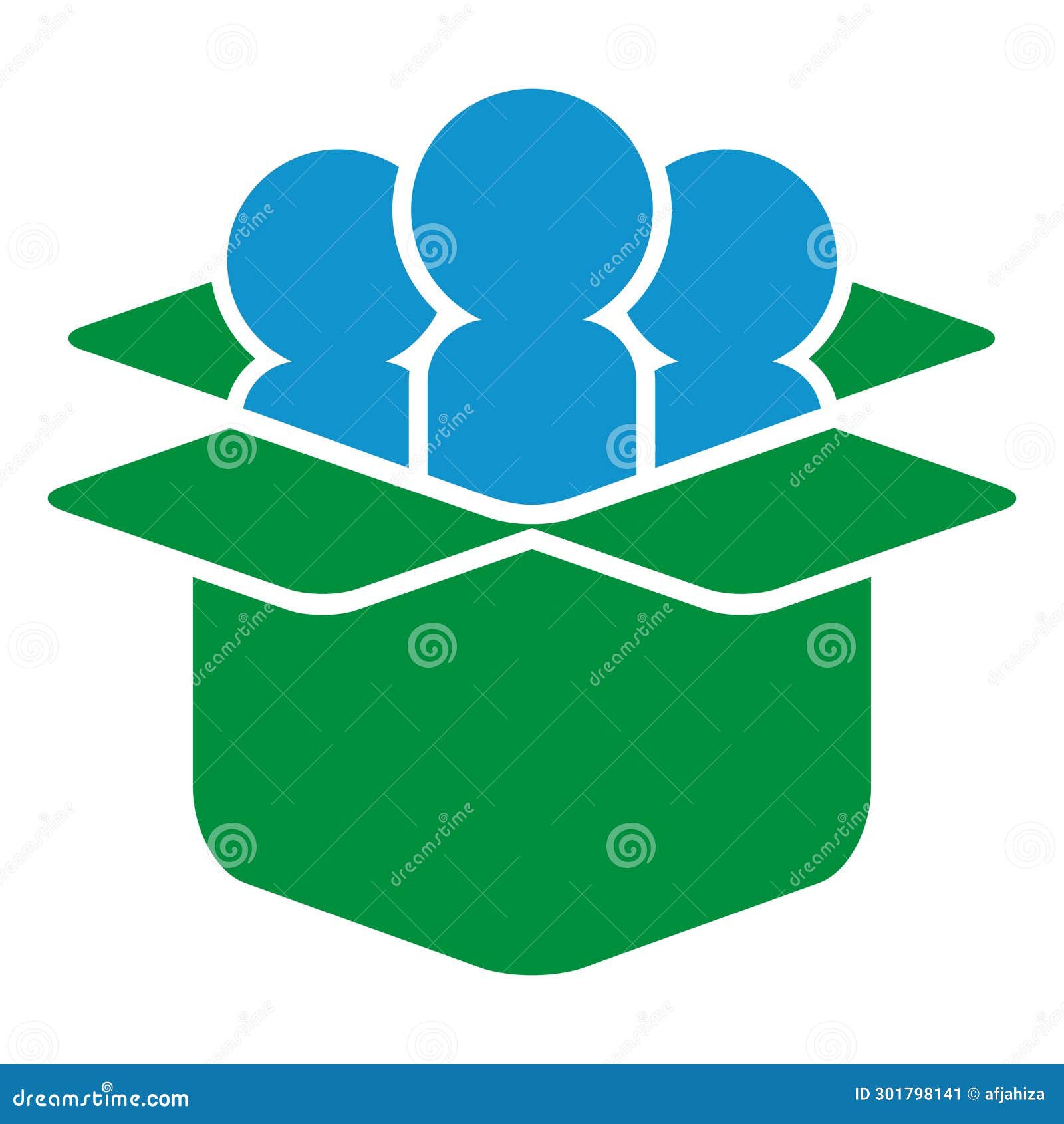 People Inside Box Logo Design Template 1 Stock Vector - Illustration of ...