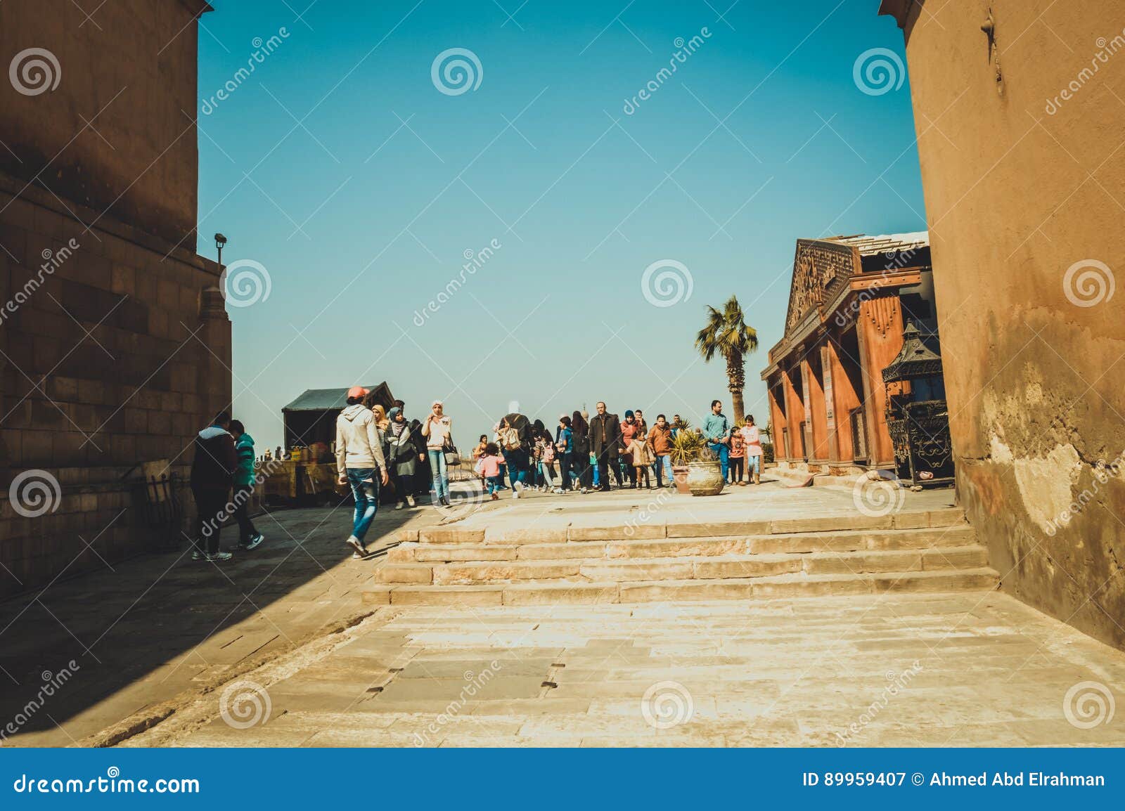 People Inside Cairo Citadel Editorial Photography - Image of blue ...