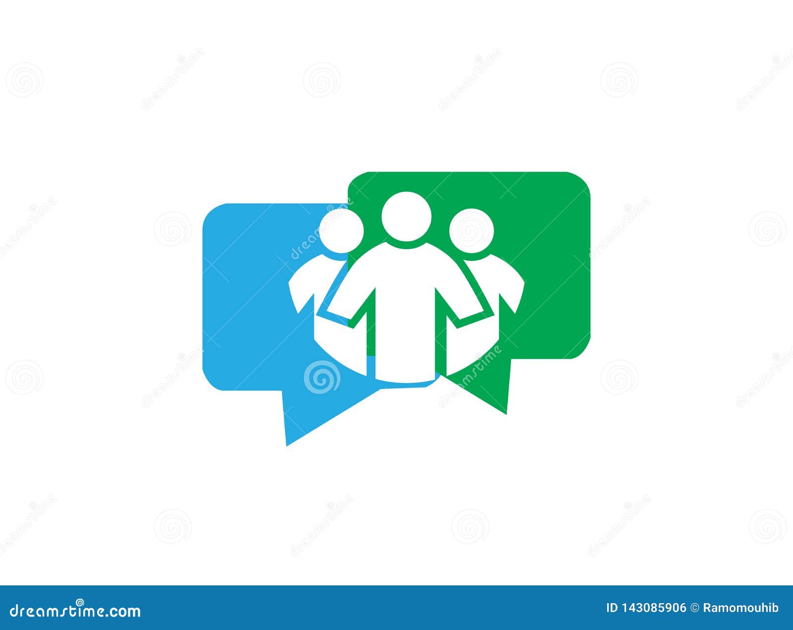 People Inside Chat Communication Symbol and Customer Service for Logo ...