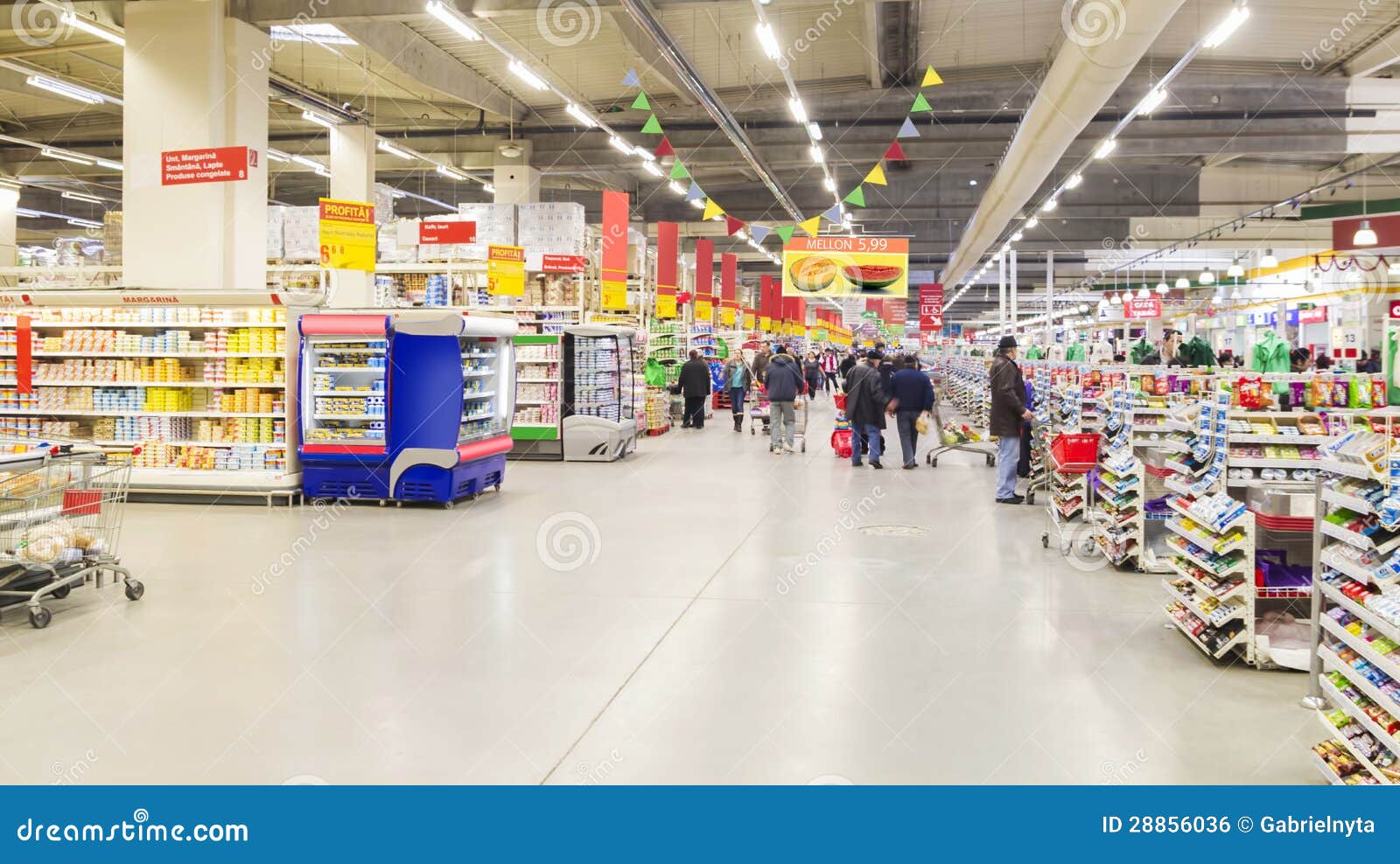 People Inside Hypermarket Editorial Image | CartoonDealer.com #28856036