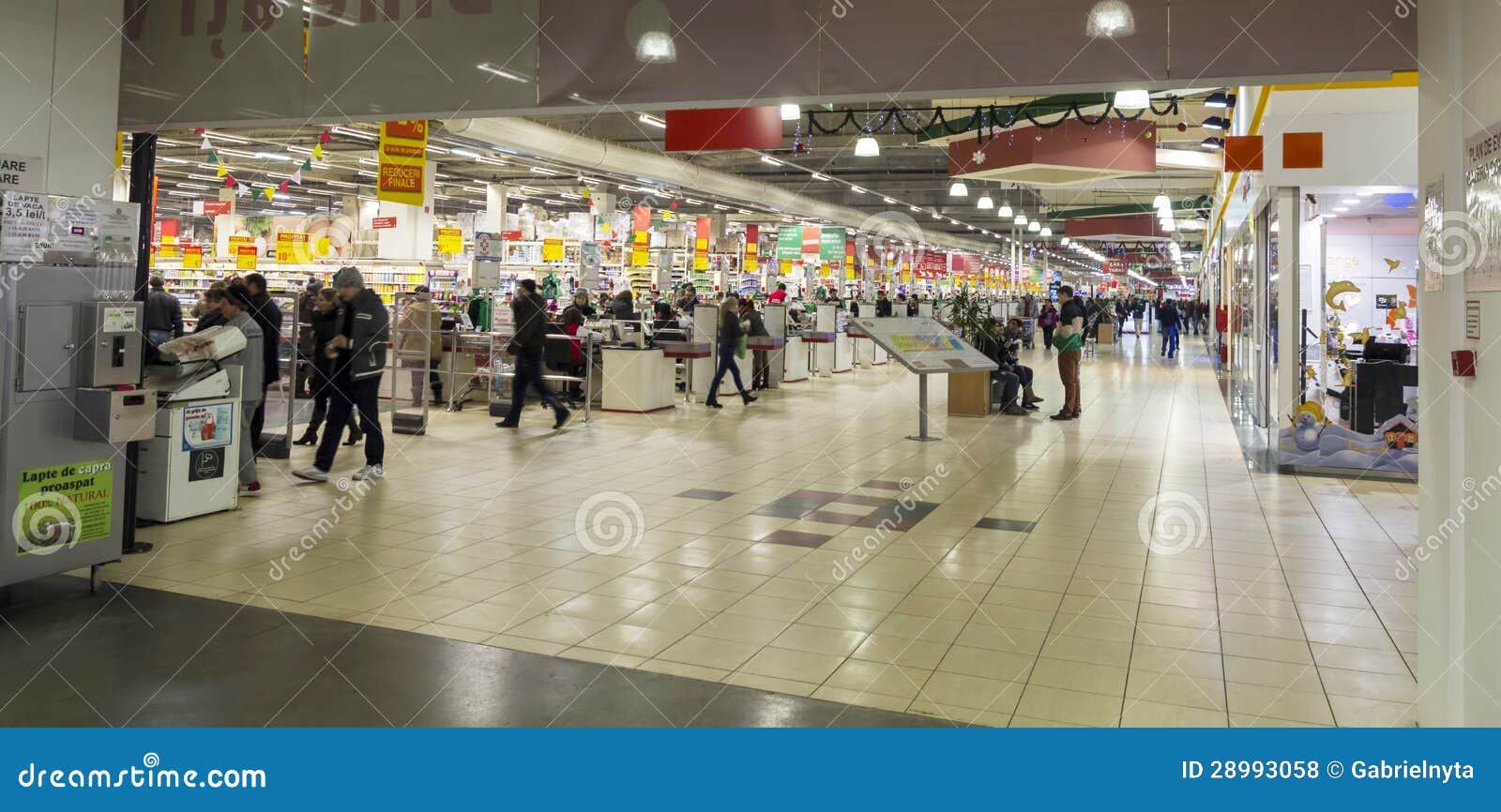 People inside hypermarket editorial stock photo. Image of colorful ...