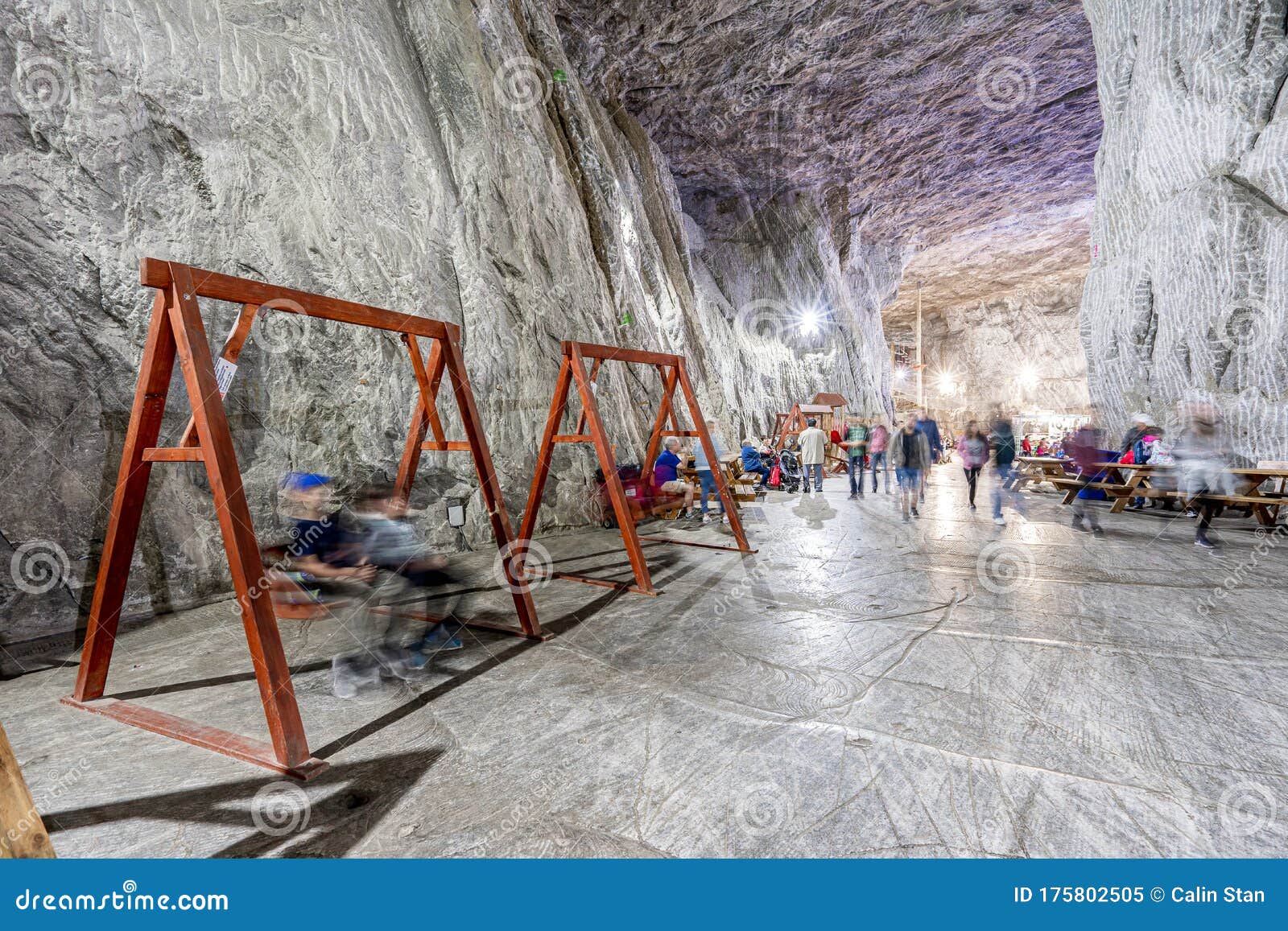 People Inside Praid Salt Mine in Harghita, Romania Editorial Image ...