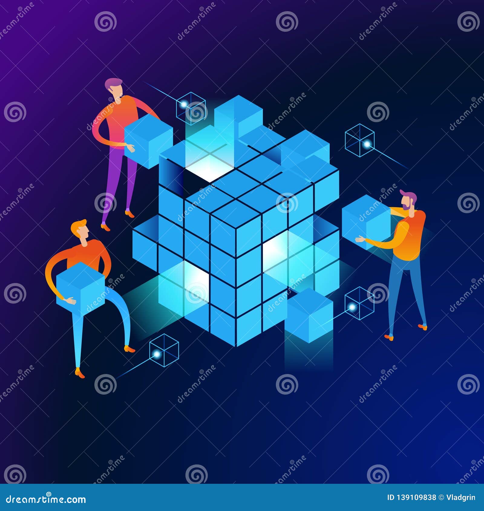 Big data Web Banner stock vector. Illustration of banner - 139109838