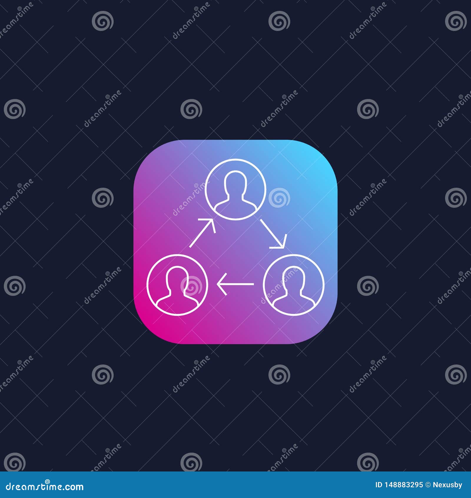 People Interacting, Team Interaction, Linear Stock Vector ...