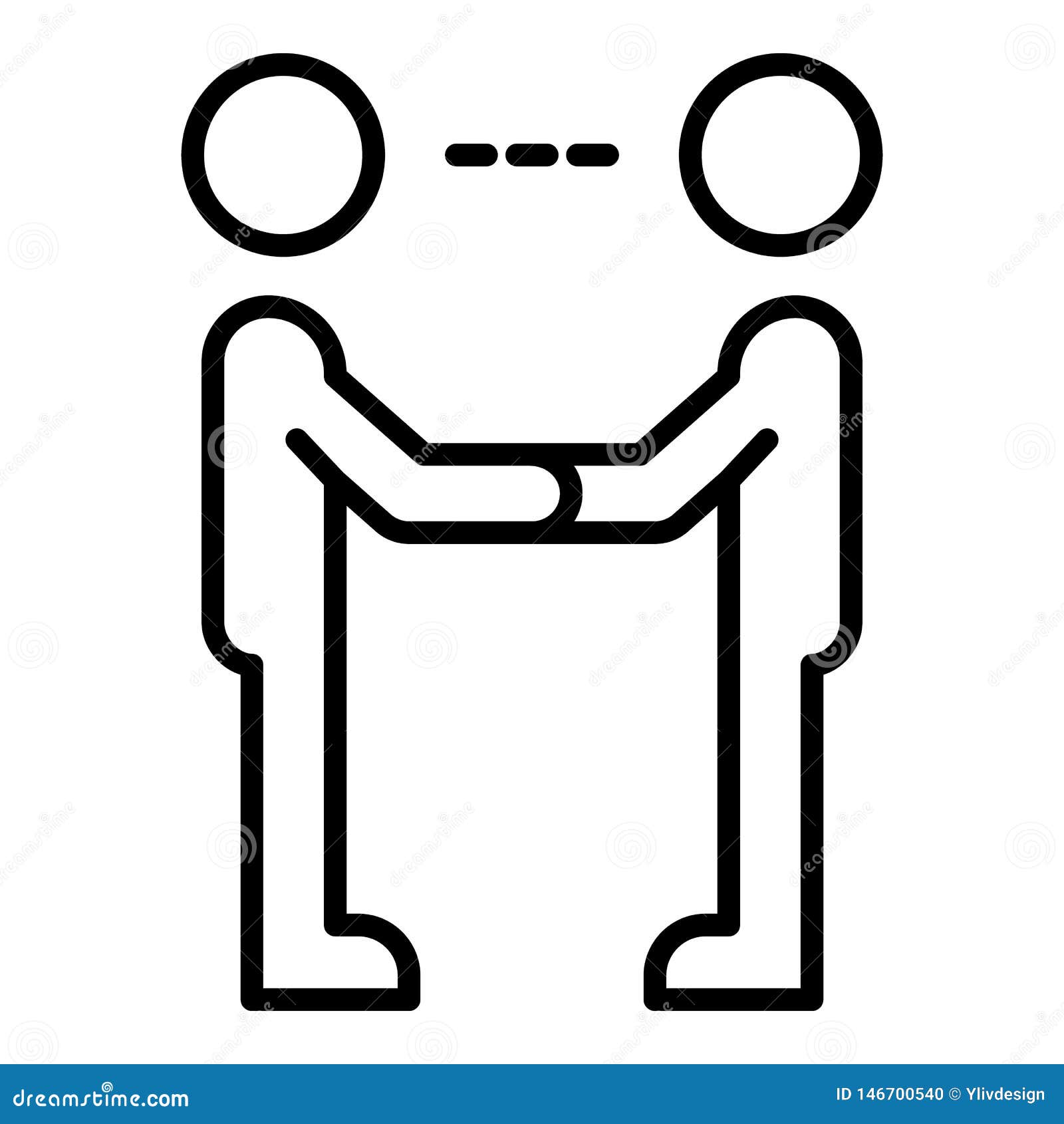 People Interaction Icon, Outline Style Stock Vector - Illustration of ...