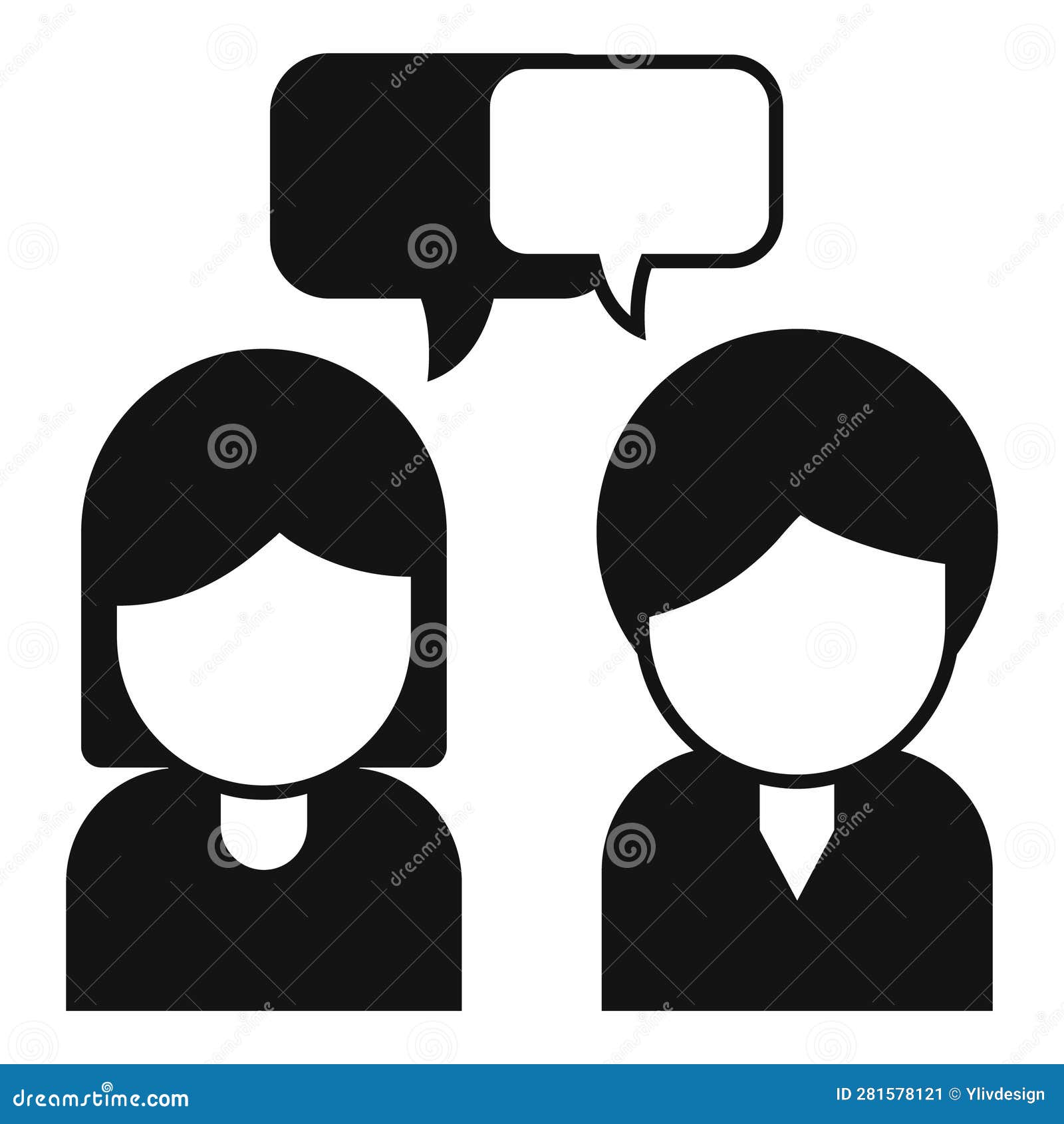 People Interaction Icon Simple Vector. Digital Social Stock ...