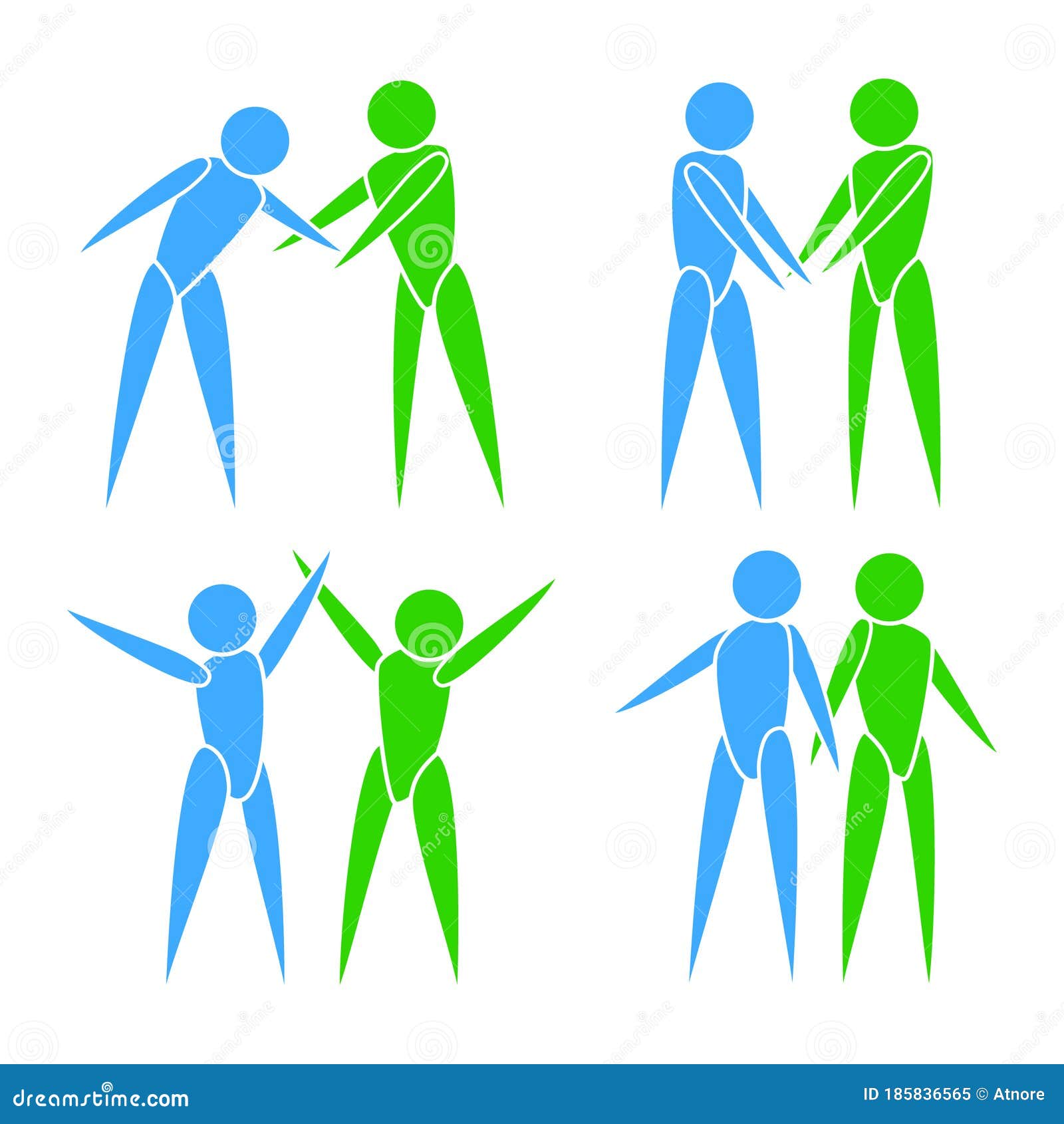 People Interactions: Help, Cooperation, Joy, Activity Stock Vector ...