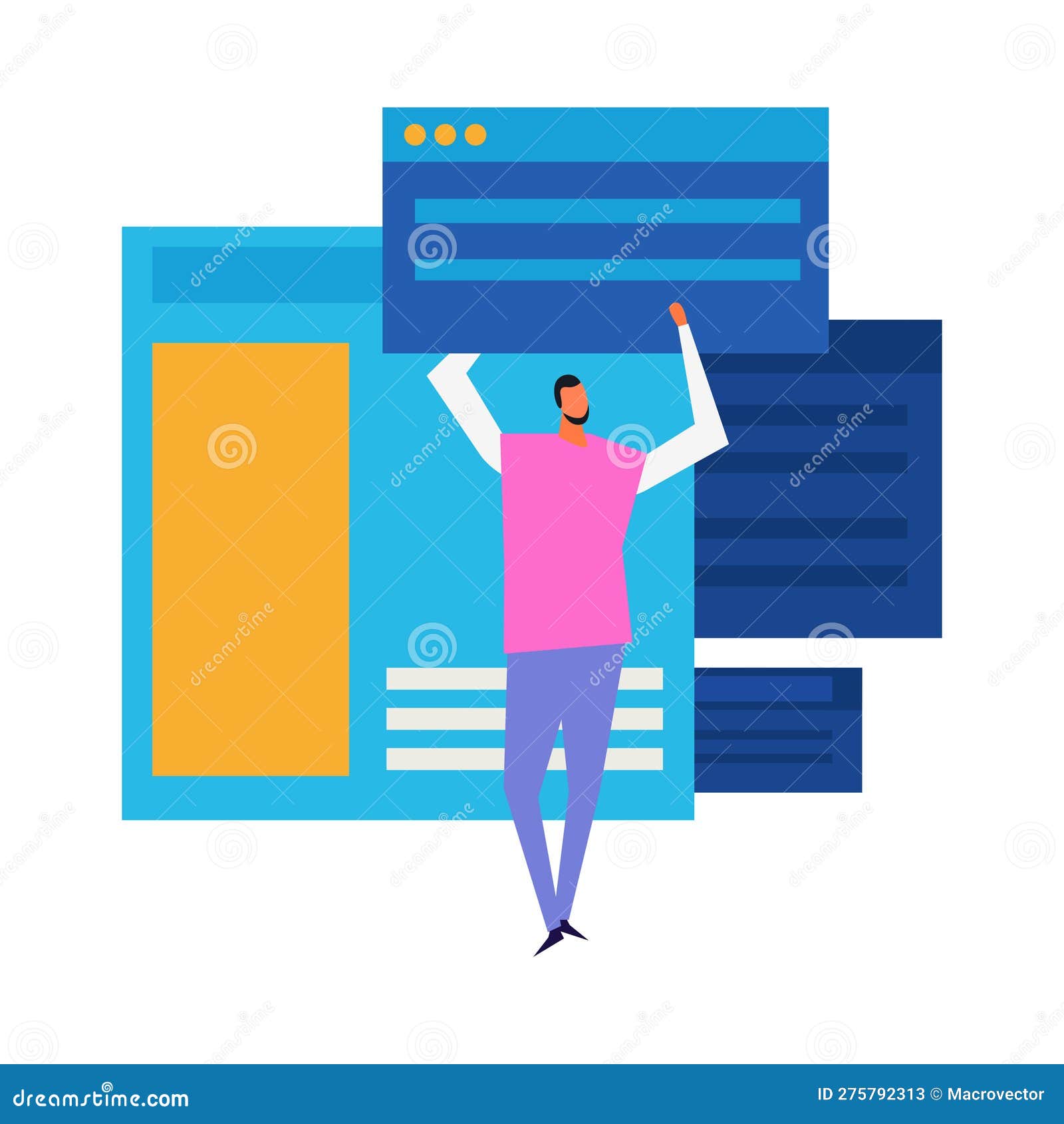 People Interfaces Icon stock illustration. Illustration of people ...