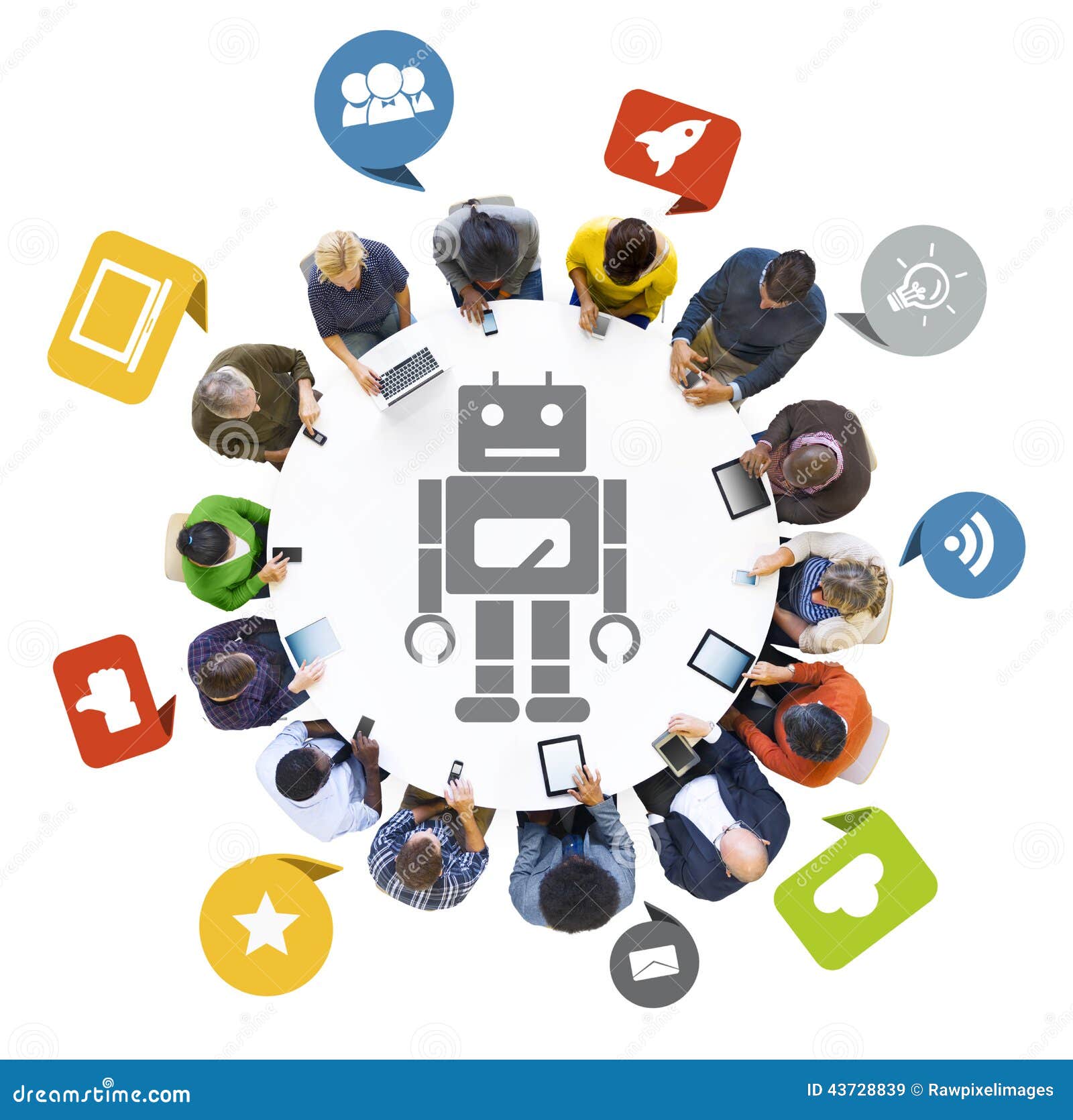 People with Internet and Technology Concepts Stock Image - Image of ...