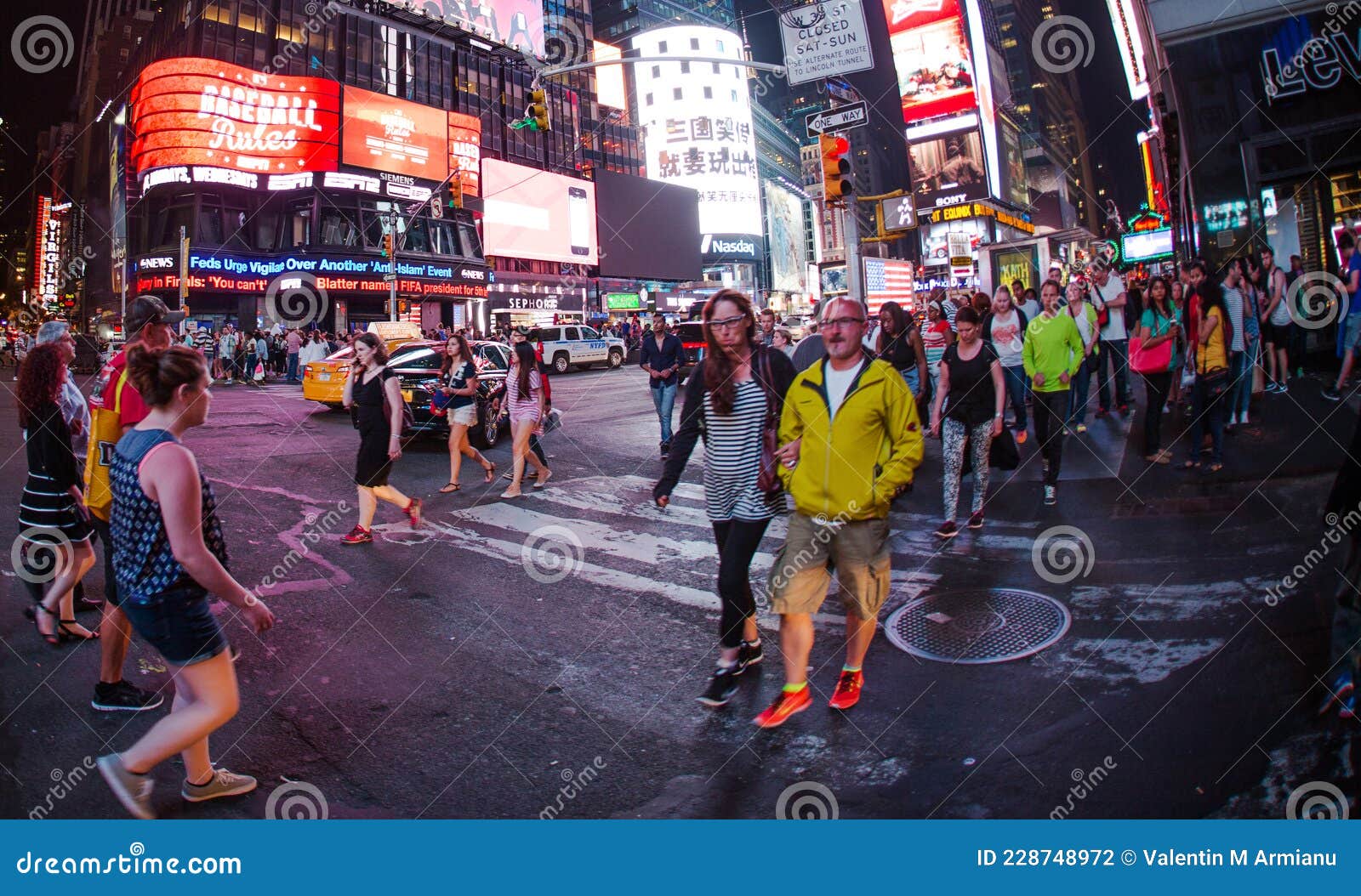 People in Intersection of Times Square, New York City Editorial ...