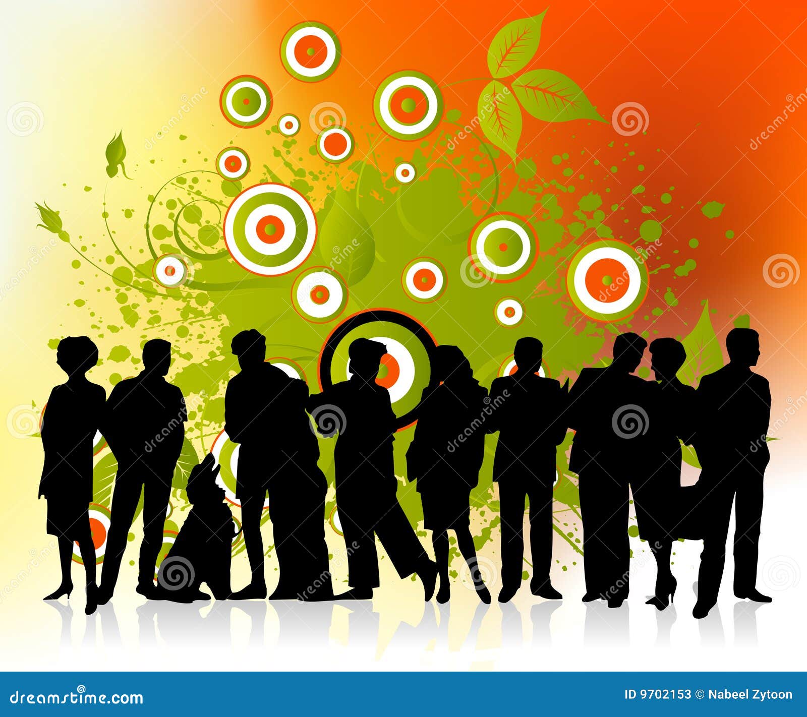 People isolated stock vector. Illustration of lucky, company - 9702153