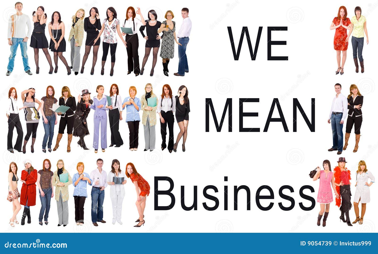 People Isolated Over White with Text Stock Image - Image of cool ...