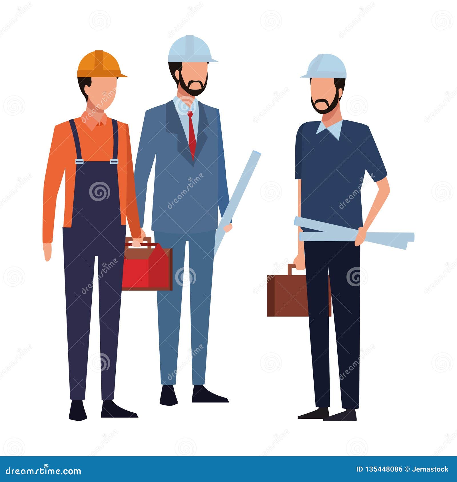 People job and occupation stock vector. Illustration of plans - 135448086