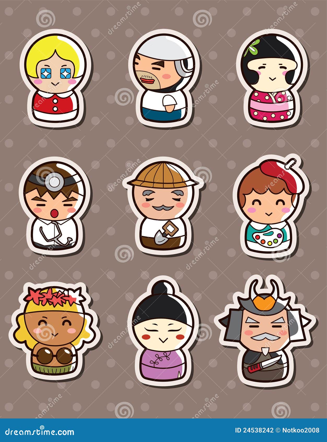 People job stickers stock vector. Illustration of icon - 24538242