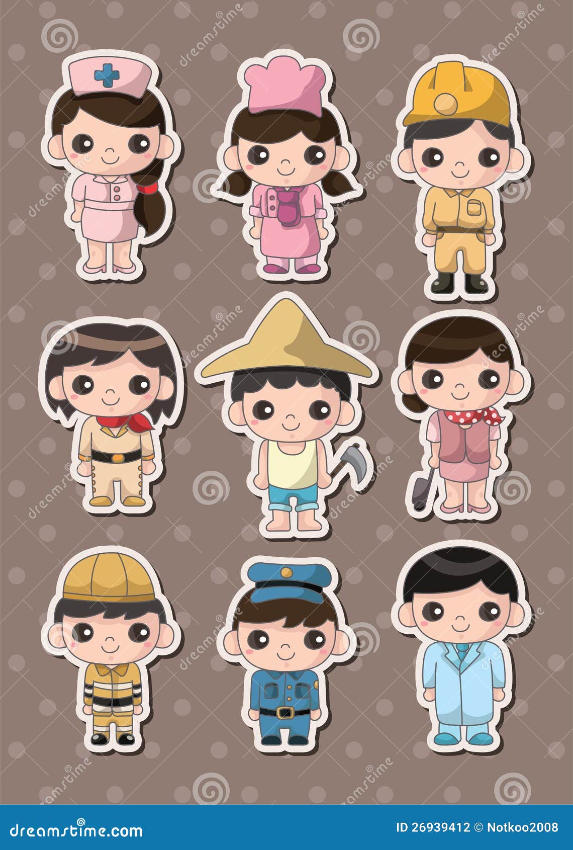 People job stickers stock vector. Illustration of character - 26939412