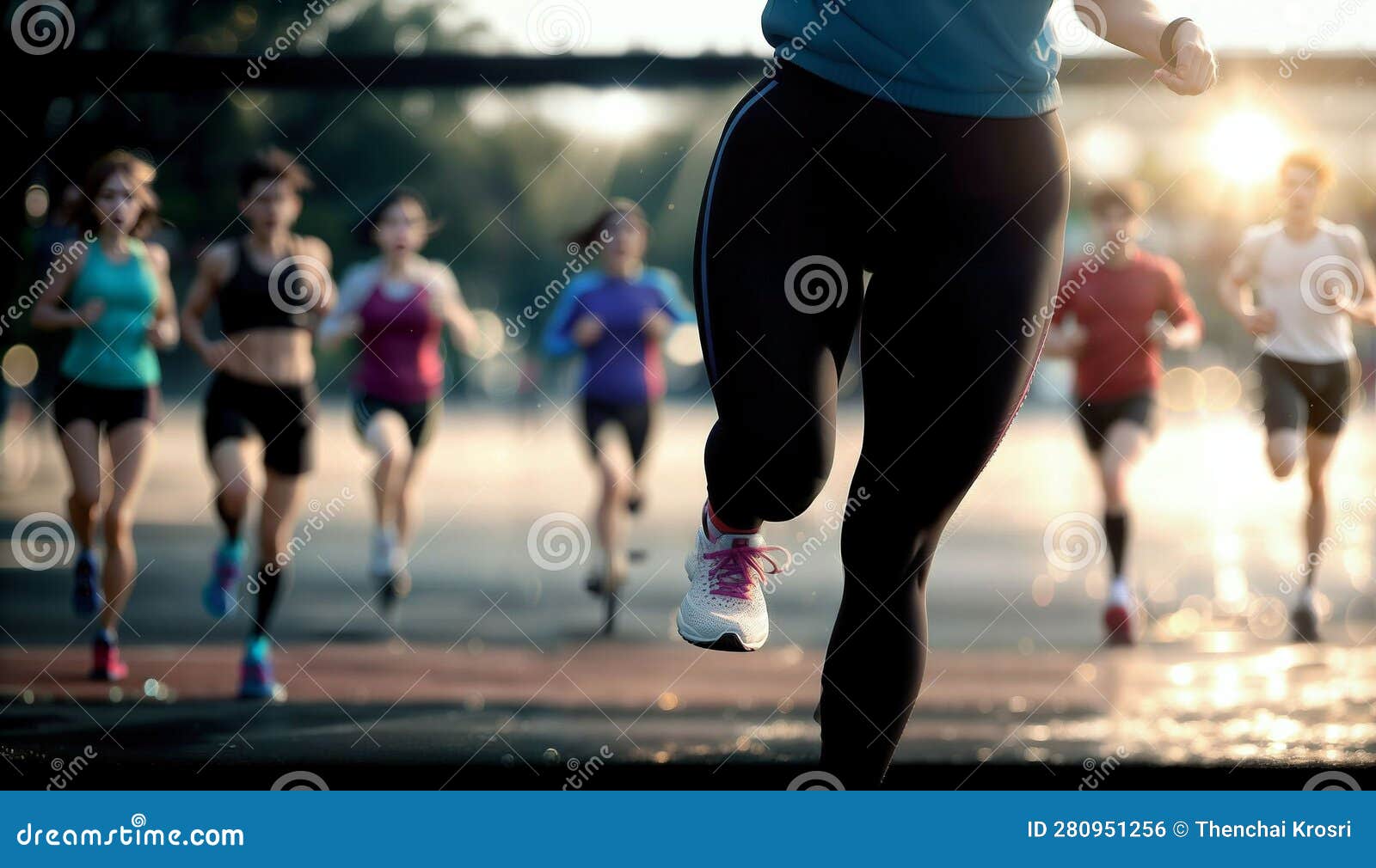 People jogging exercise stock illustration. Illustration of blue ...