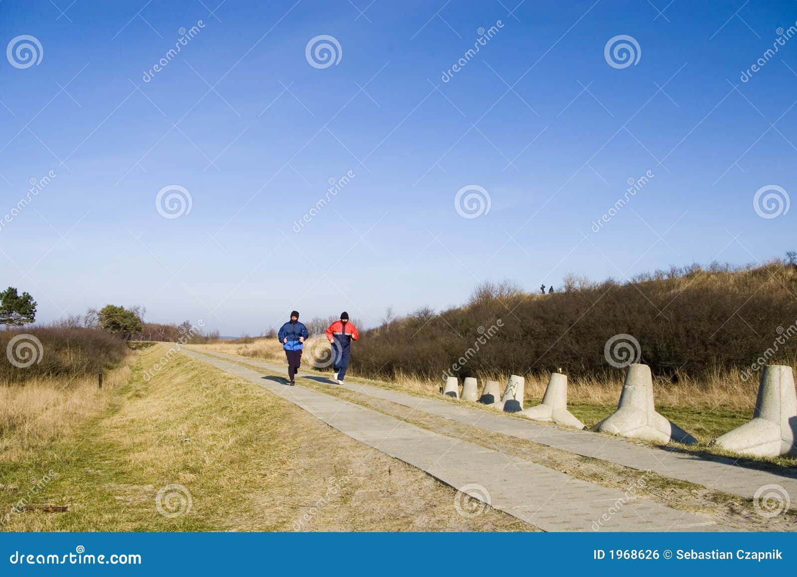 People jogging on trail stock photo. Image of outdoors - 1968626