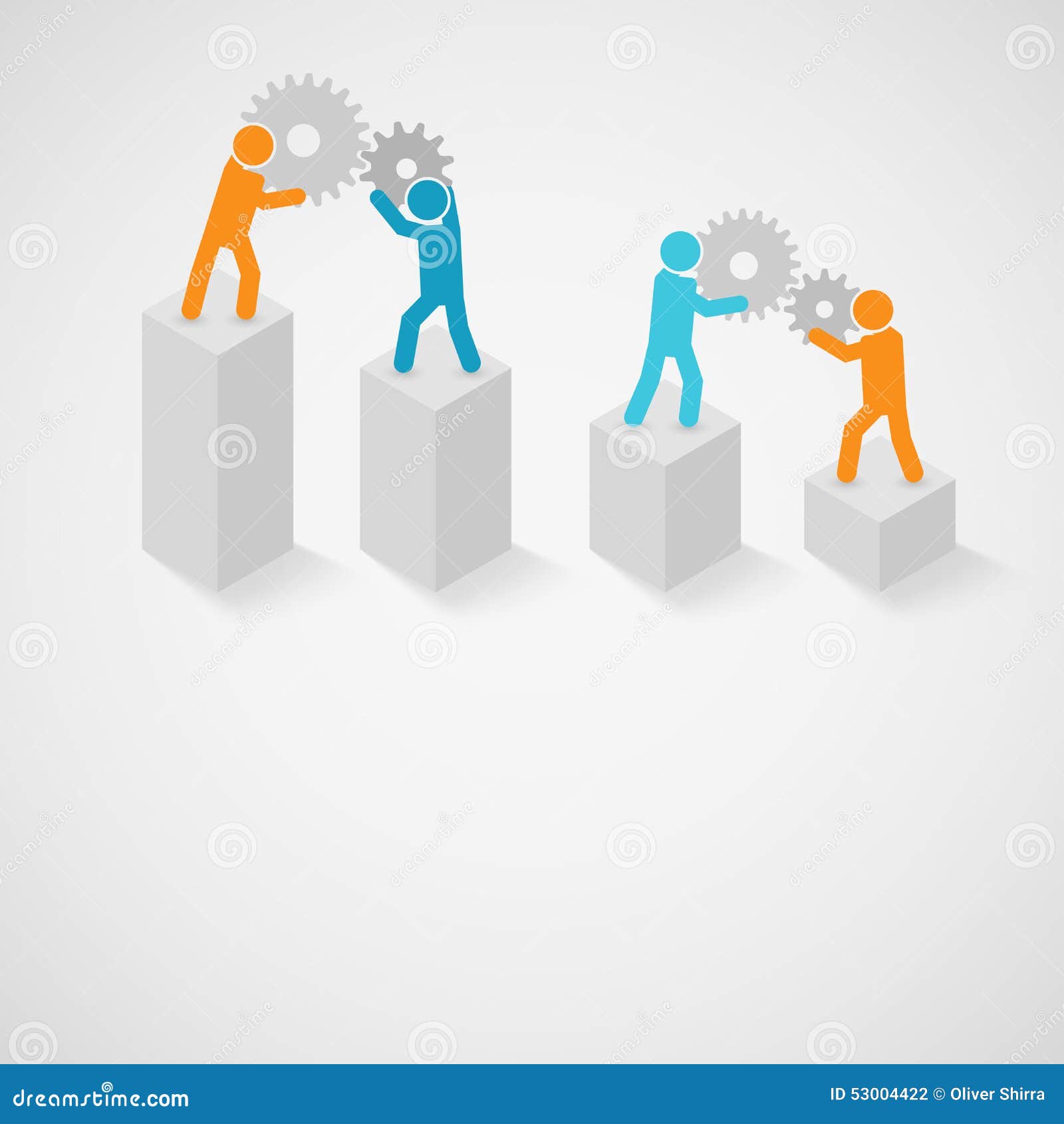 People Joining Cogs stock vector. Illustration of money - 53004422