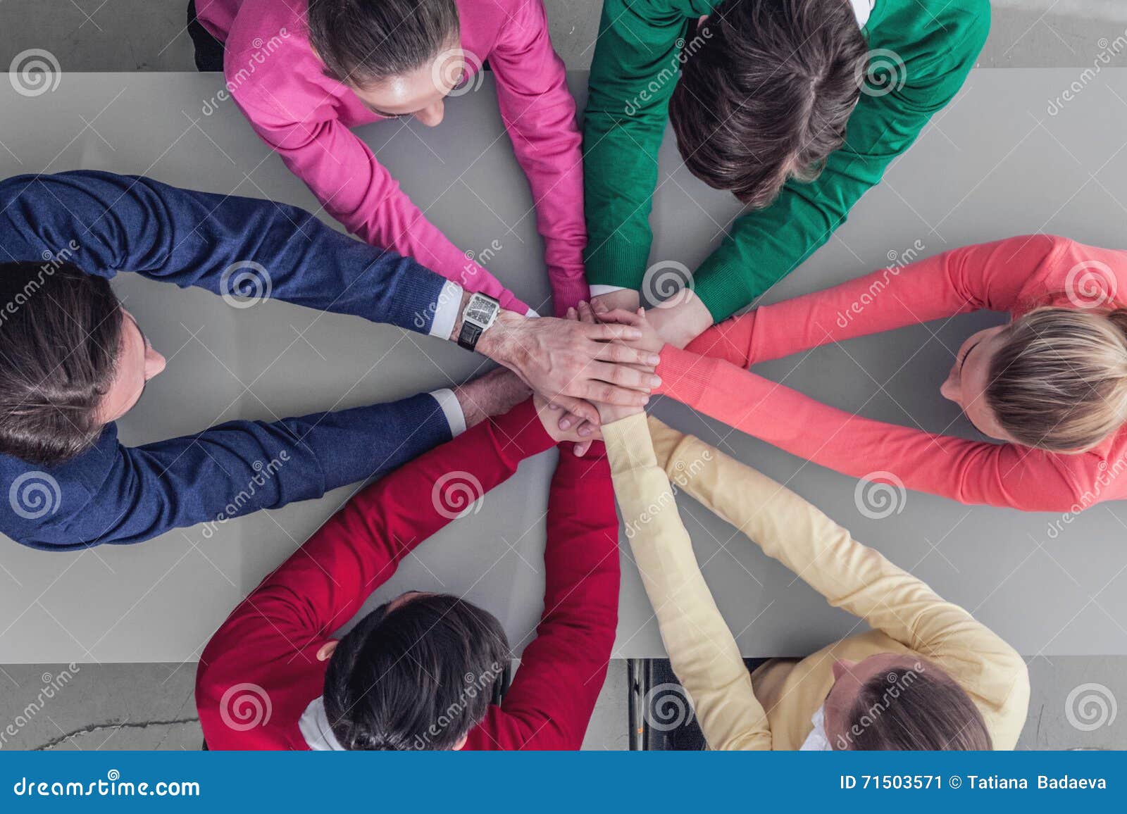 People joining hands stock image. Image of cooperation - 71503571