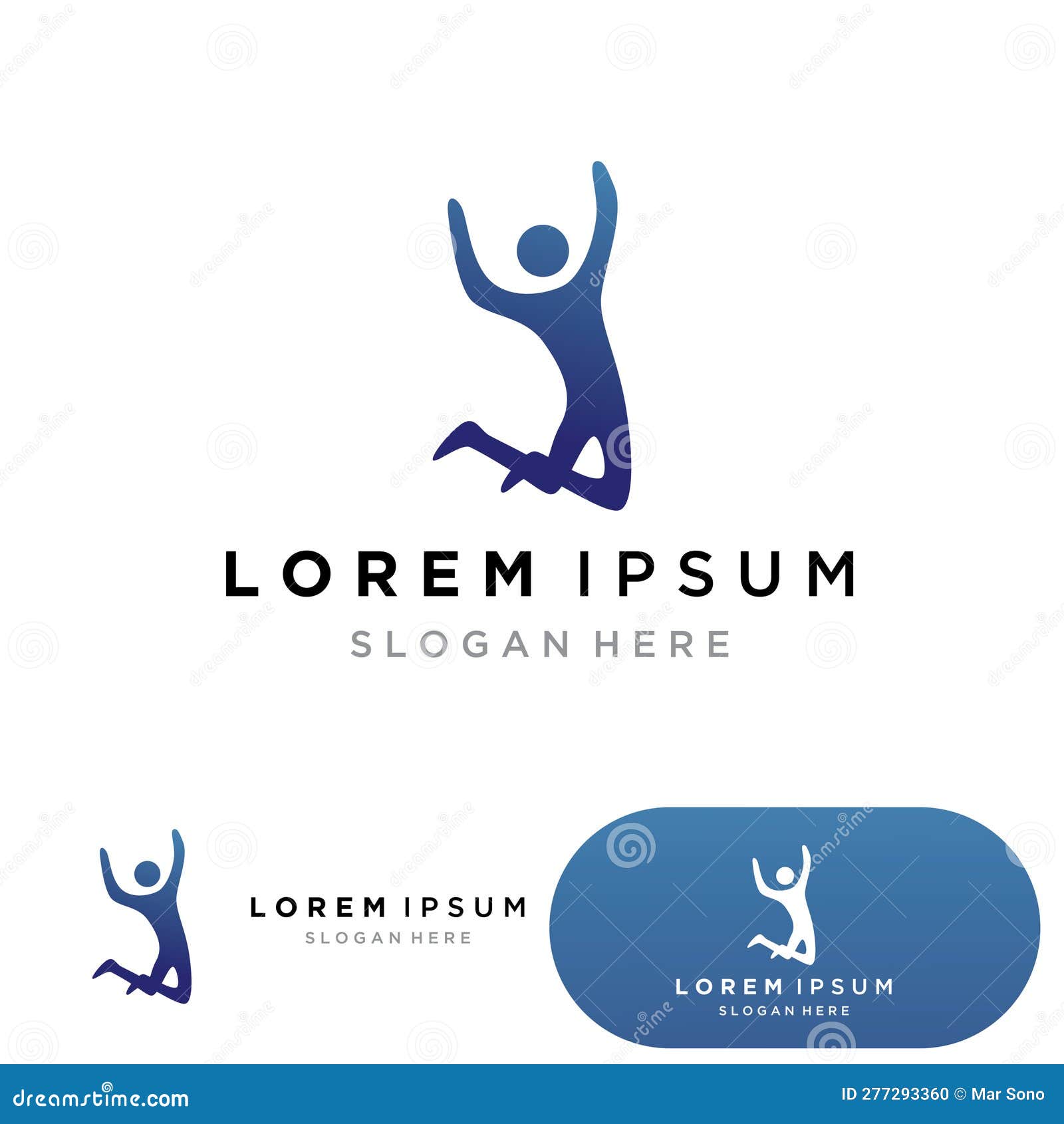 People Jump Success Logo Vector Stock Vector - Illustration of ...