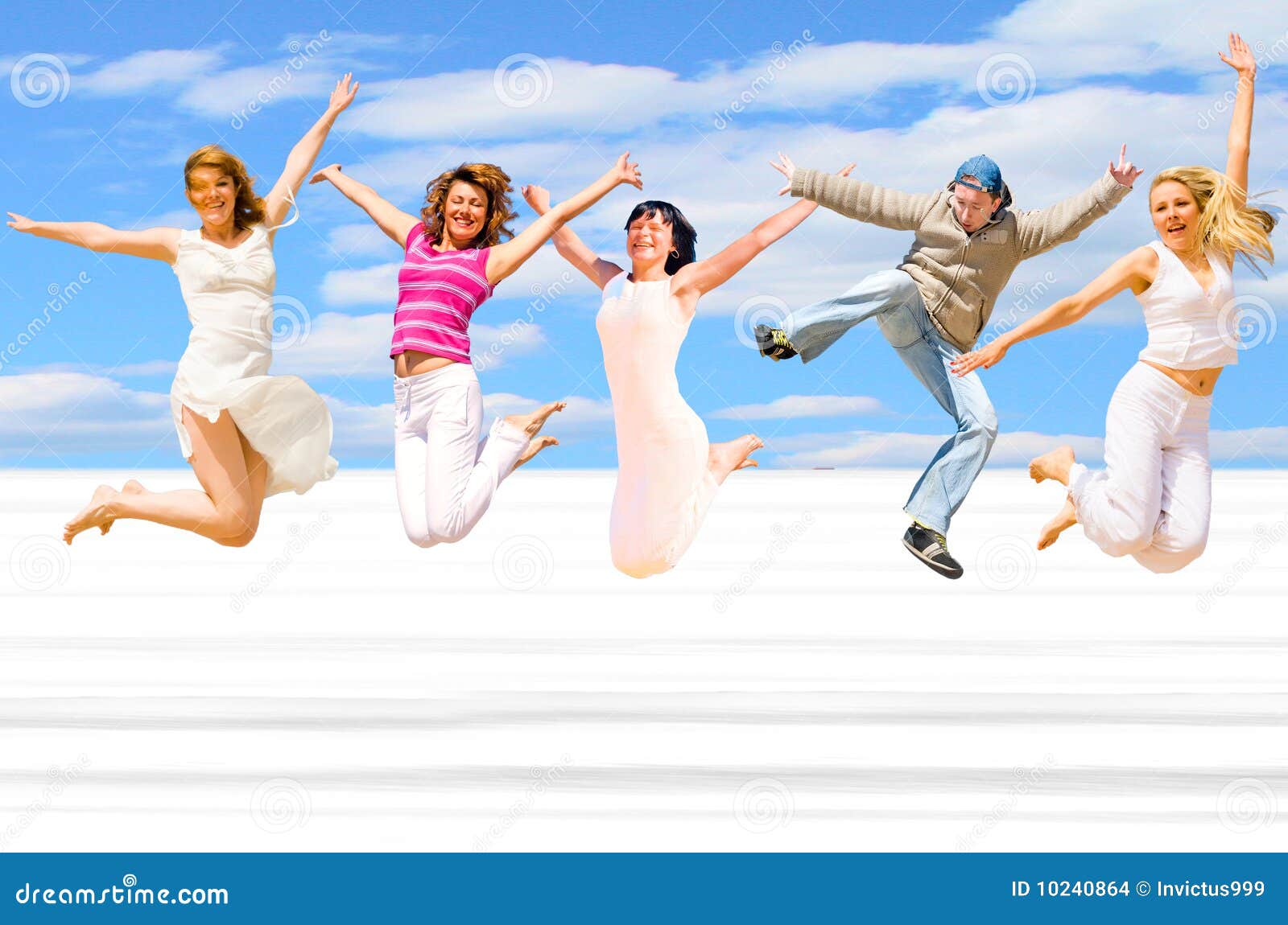People jumping stock photo. Image of freedom, happiness - 10240864