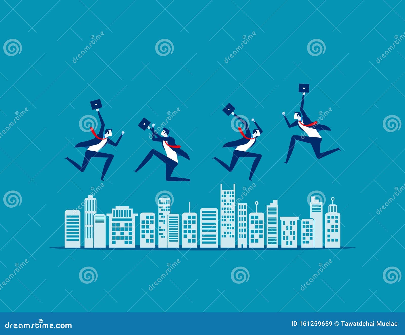 People Jumping. Concept Business Vector, City, Teamwork, Relax Stock ...