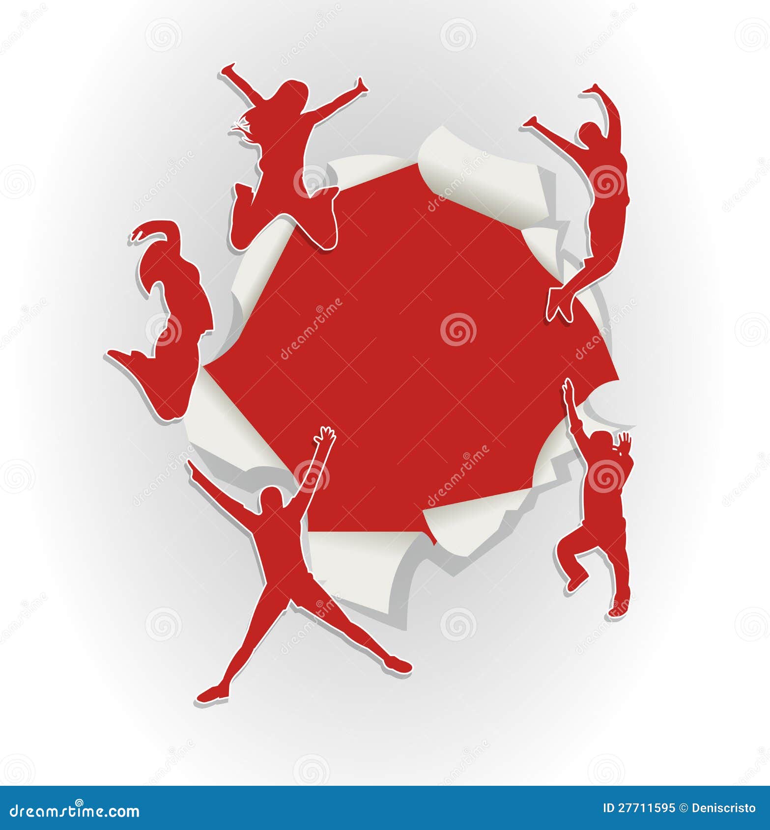 People Jumping Out of Hole in Paper Stock Vector - Illustration of ...
