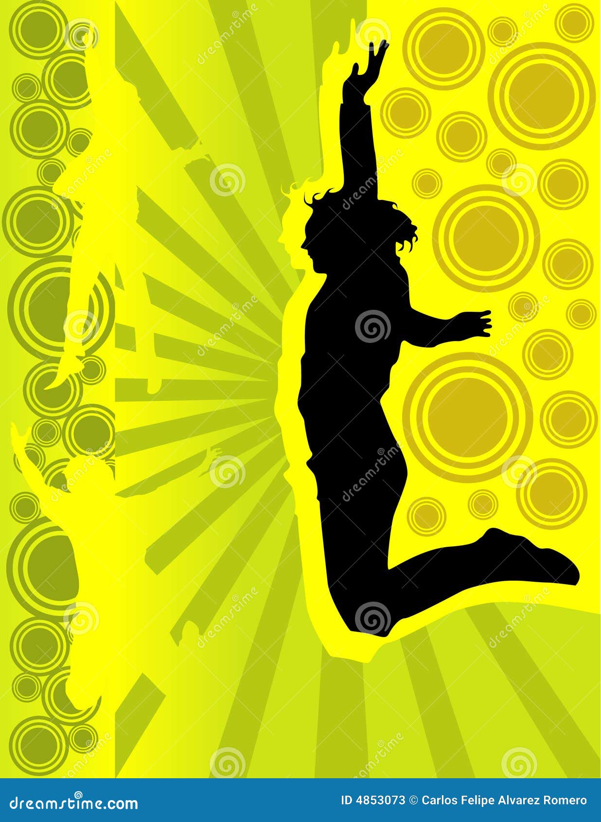 People jumping vector stock vector. Illustration of funky - 4853073
