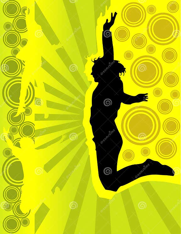 People jumping vector stock vector. Illustration of funky - 4853073