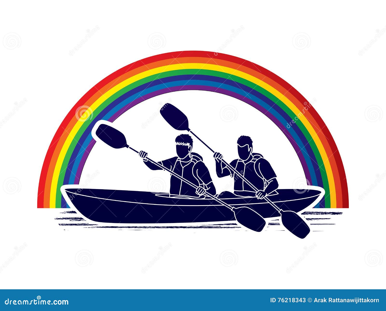 People kayaking stock vector. Illustration of floating - 76218343
