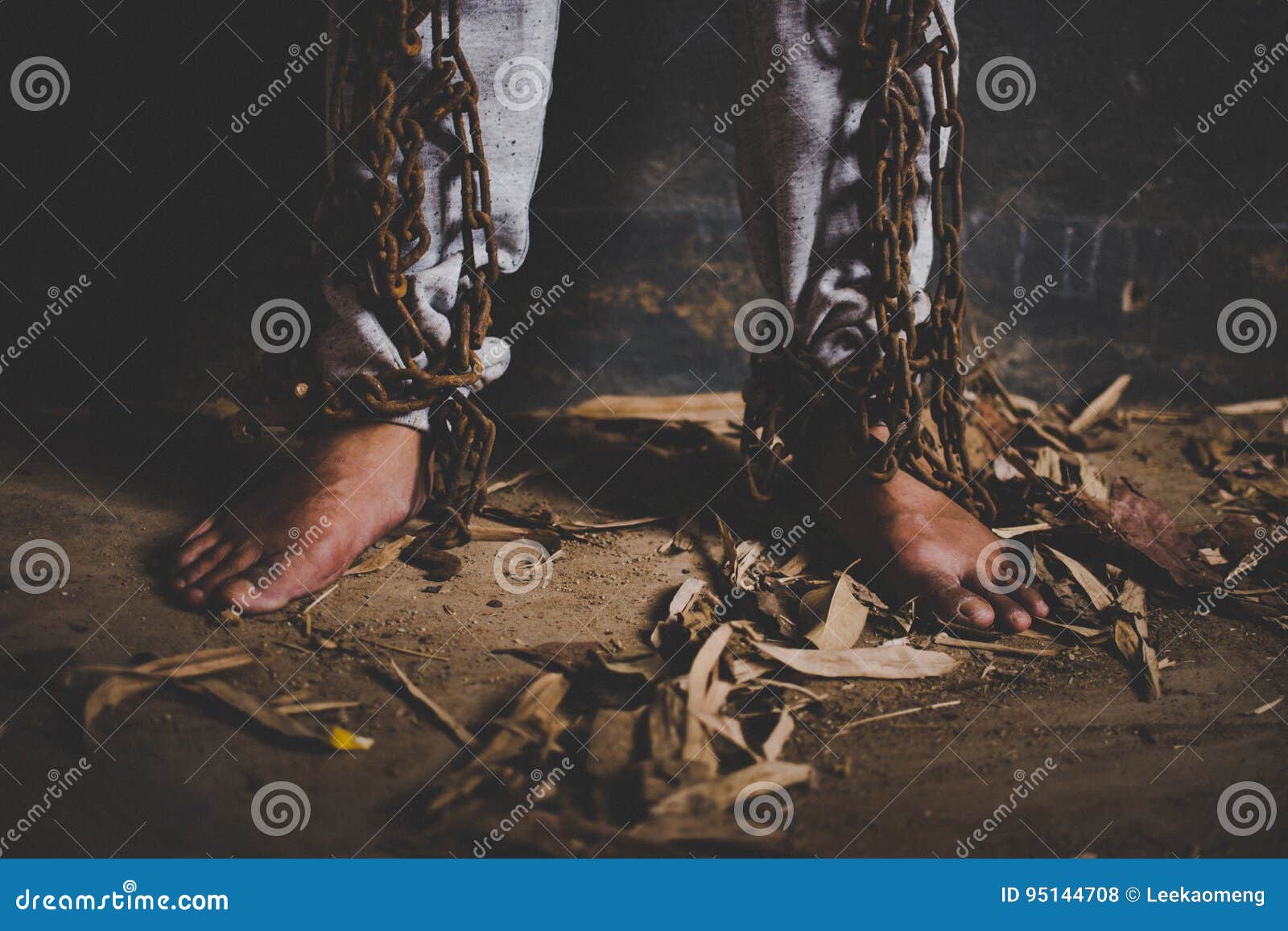 People Lack Freedom by Being Interrupted. Concept of Human Right Stock ...