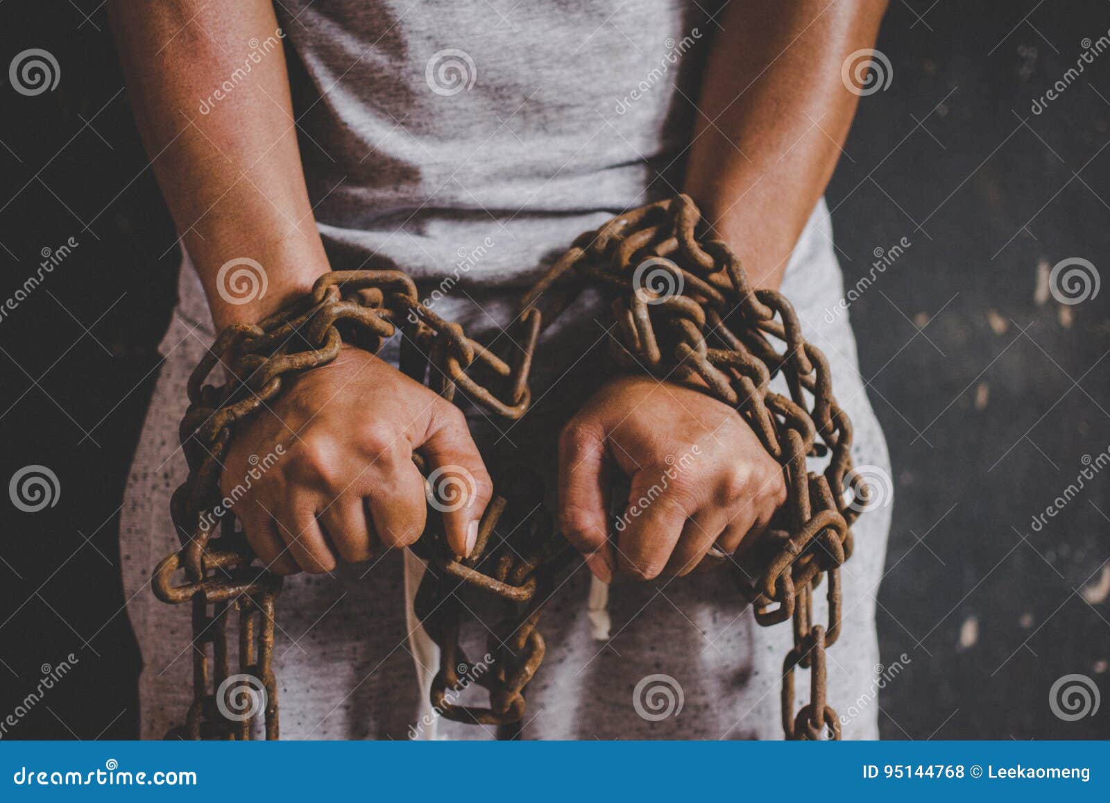 People Lack Freedom by Being Interrupted. Concept of Human Right Stock ...