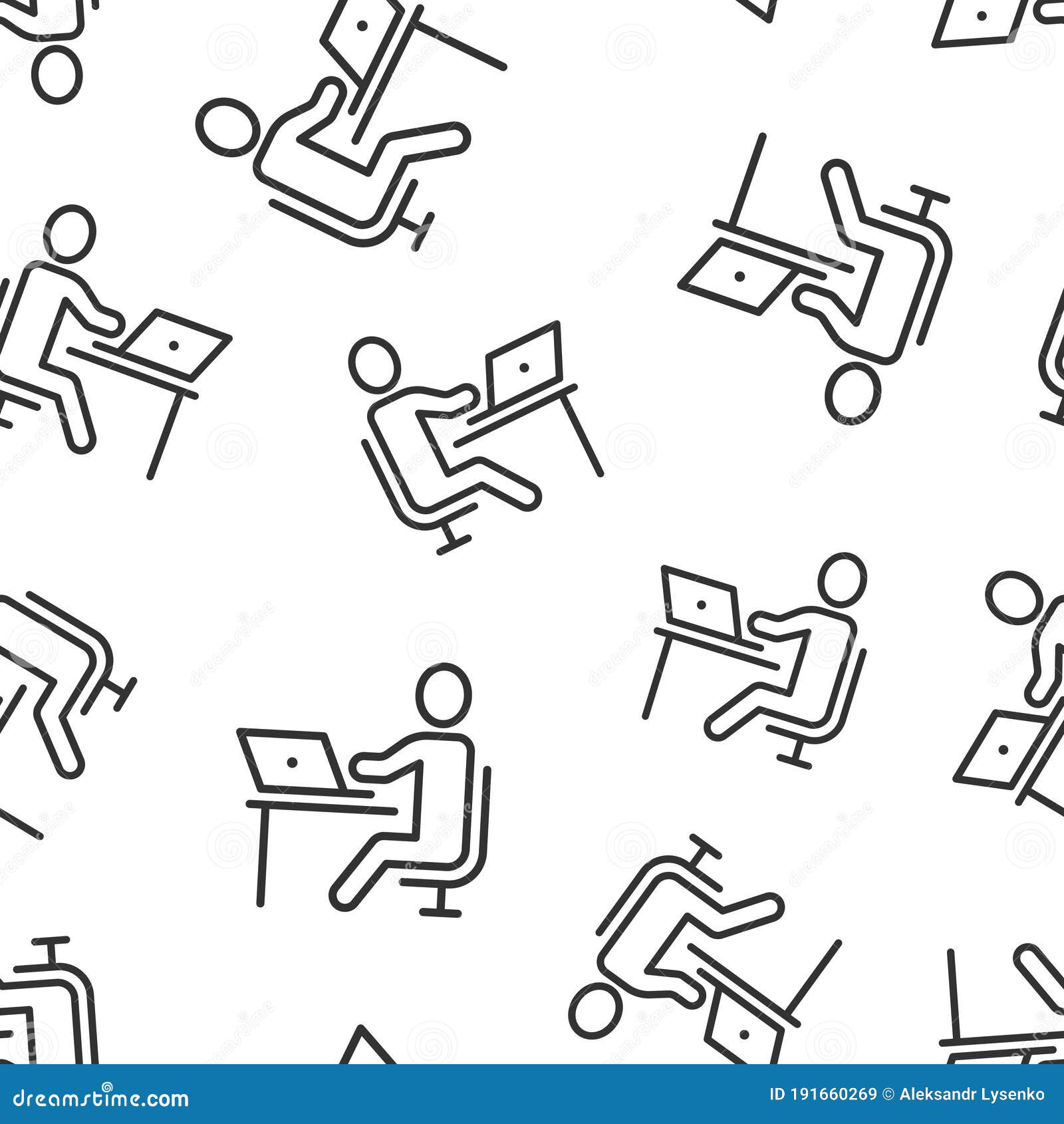 People with Laptop Computer Icon in Flat Style. Pc User Vector ...