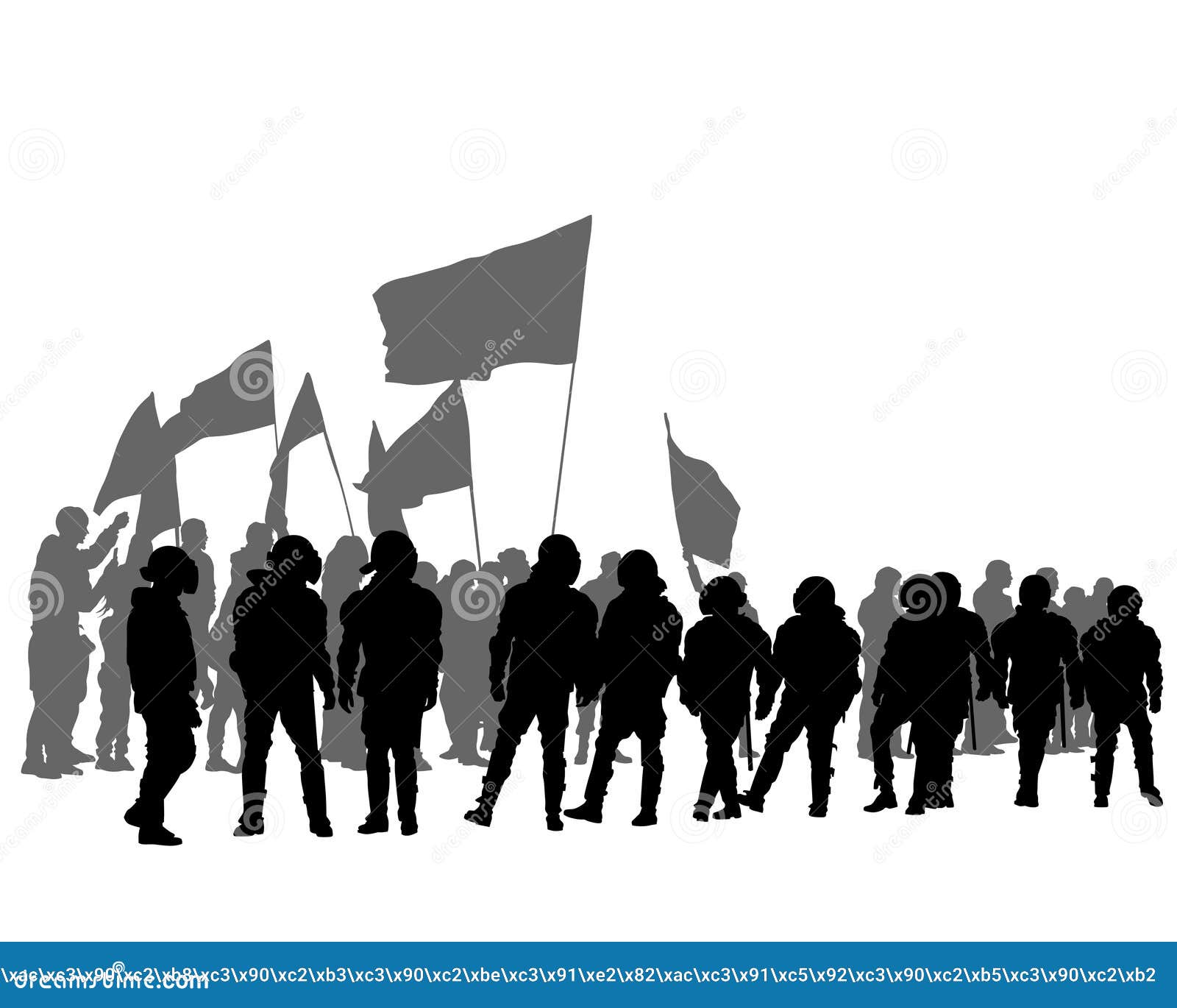 Strike people six stock vector. Illustration of audience - 150899679